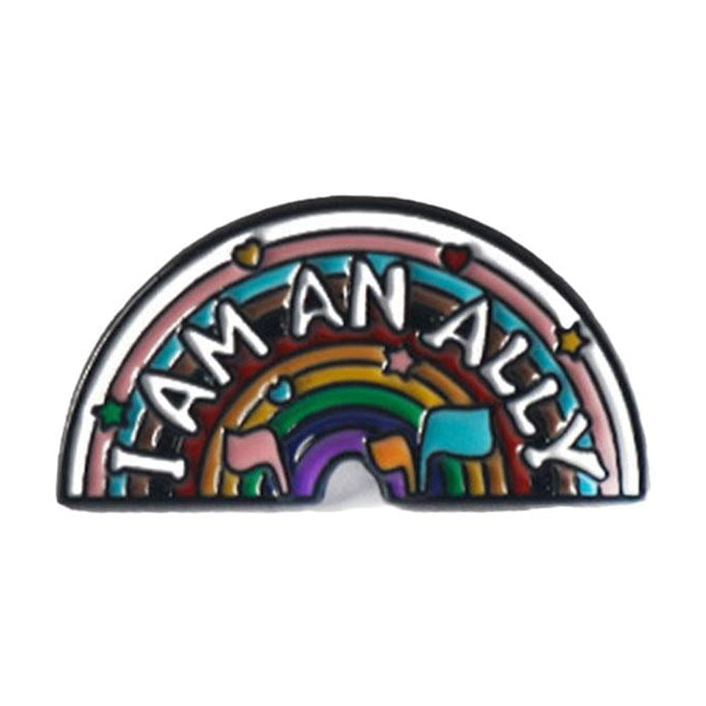 VivaFlex I Am An Ally Enamel Pins Space Badge Pins Pride Flag LGBTQ ...