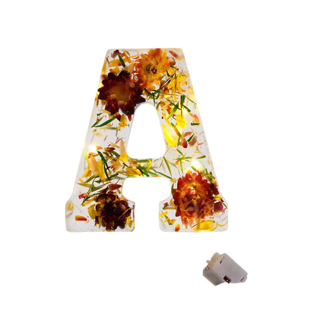 VivaFlex Pred er Resin Letter with LED Light Fll Night Day Lights Mothers - Walmart.com