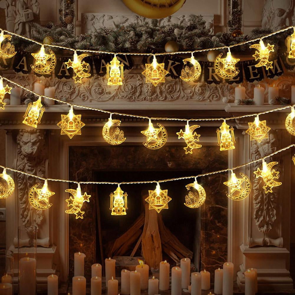 VivaFlex Ramadan Star Moon Fairy LED String Lights Eid Mubarak Muslim ...