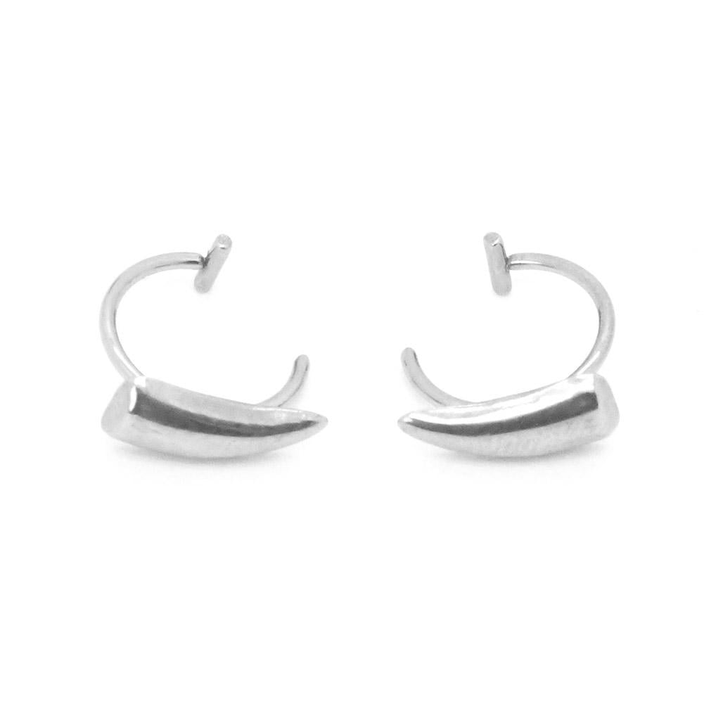 VivaFlex Stainless Steel Sharp Teeth Fake Piercing Lip Rings Punk ...