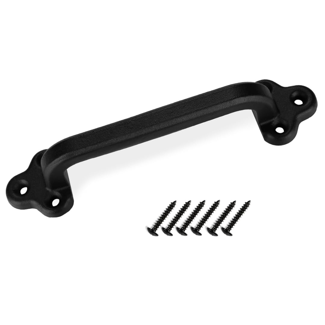 VivaLight 9 Inch Heavy Duty Cast Iron Barn Door Handle - Rustic ...