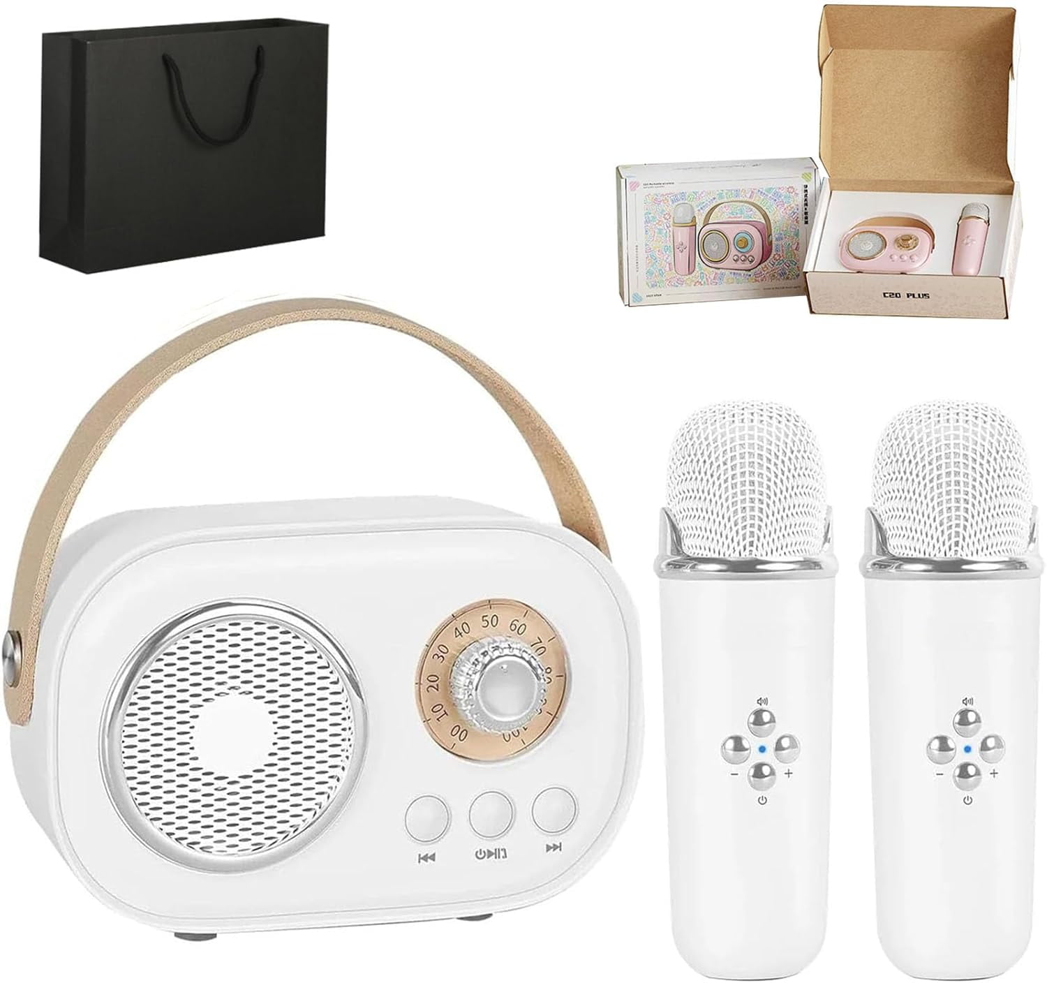 VivaMic Portable Kids Karaoke Fun Set, Mini Karaoke Machine, 6 Sound ...