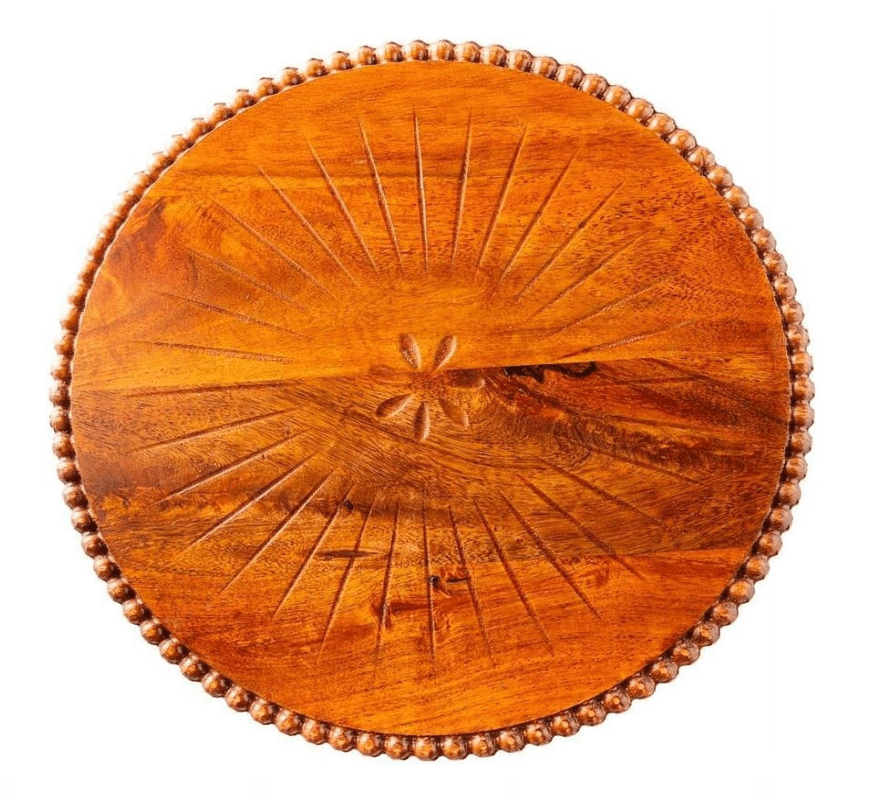 VivaTerra Mango Wood Lazy Susan, 16" Dia. x 2.5" H, Designed to Bring ...