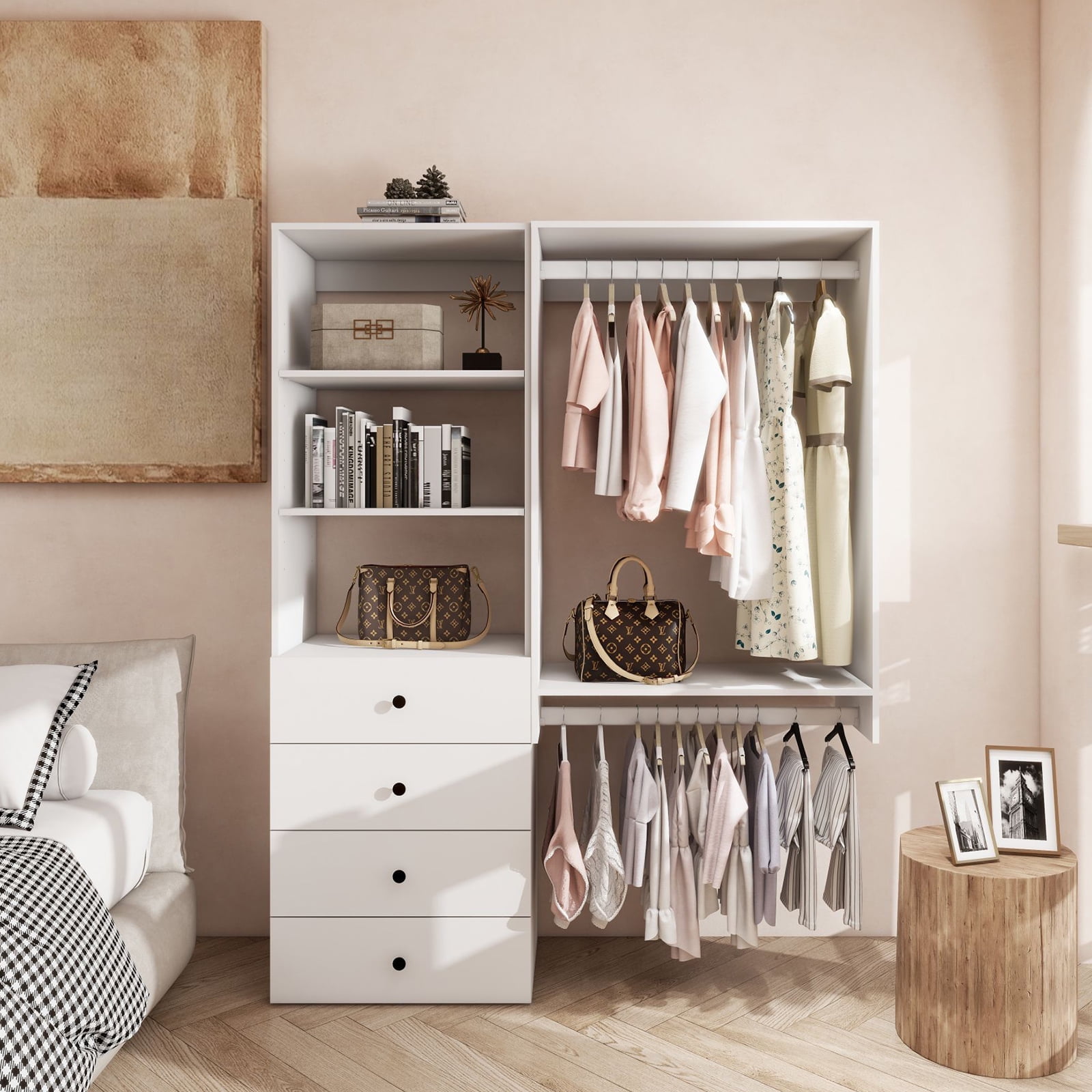 VivaVista Closet Modules: Wardrobe Closet Tower with 6 Drawers and 8 ...