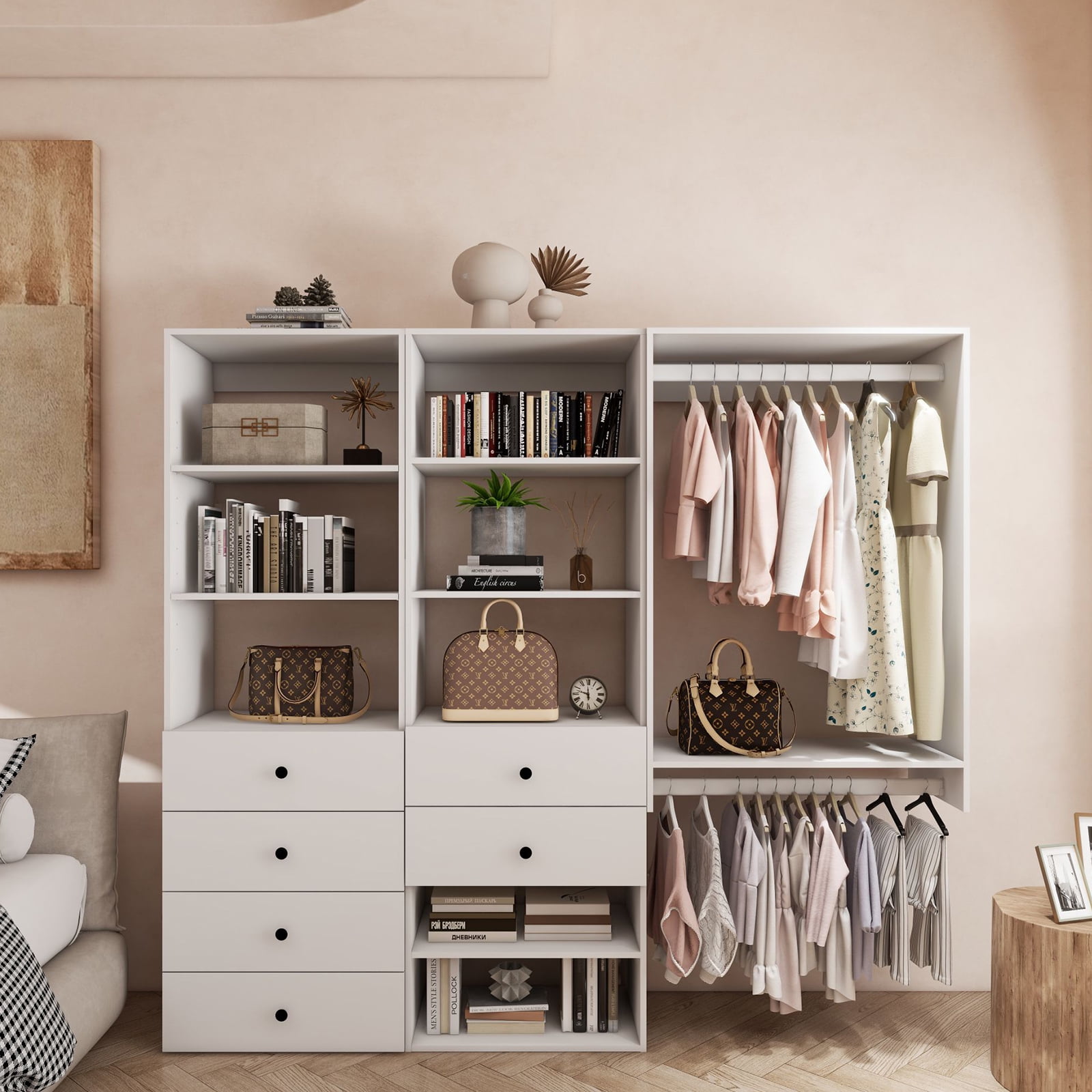 VivaVista Closet Modules: Wardrobe ClosetDouble Hanging Unit,Closet ...