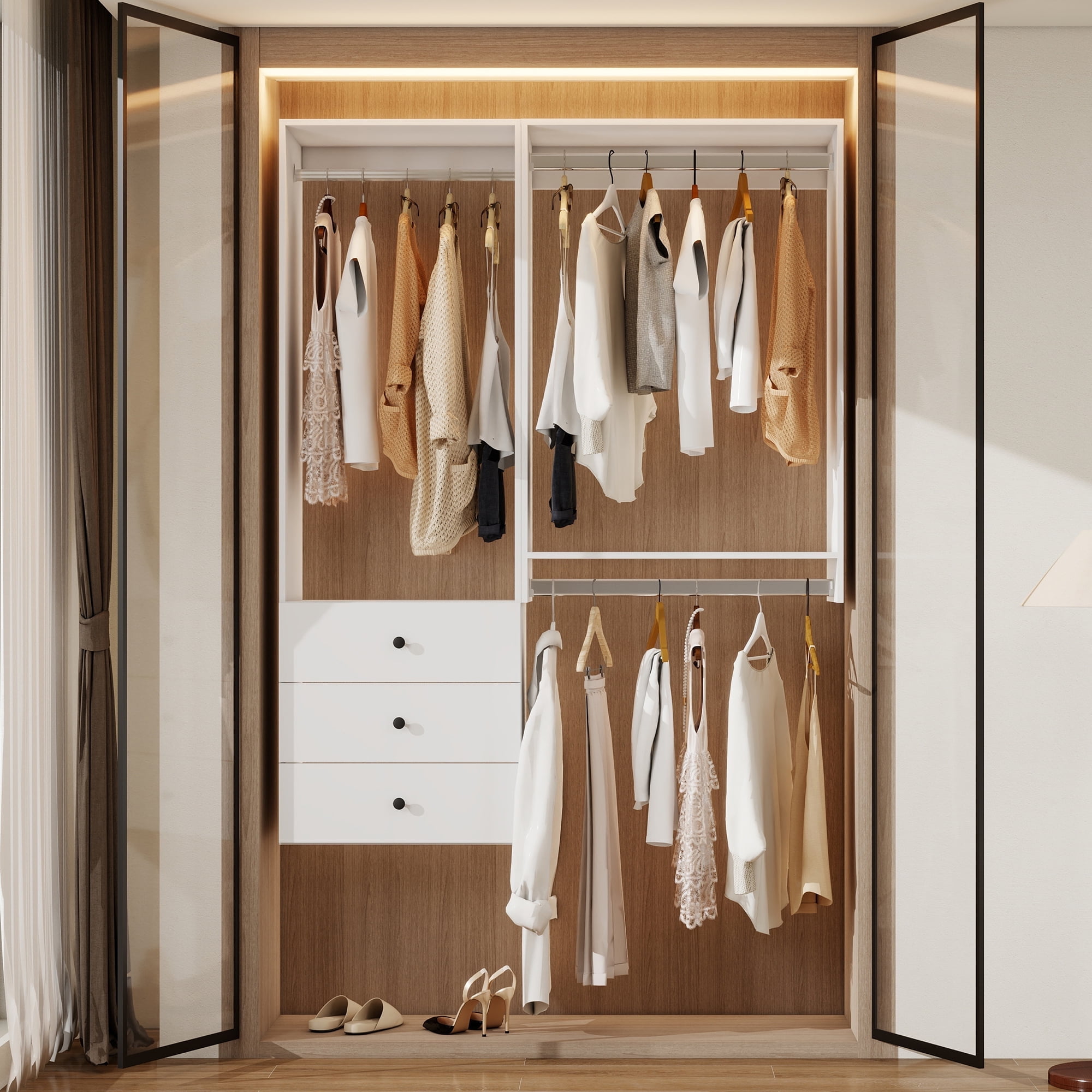 VivaVista Closet Organizers and Storage System, Modern Closet Shelving ...