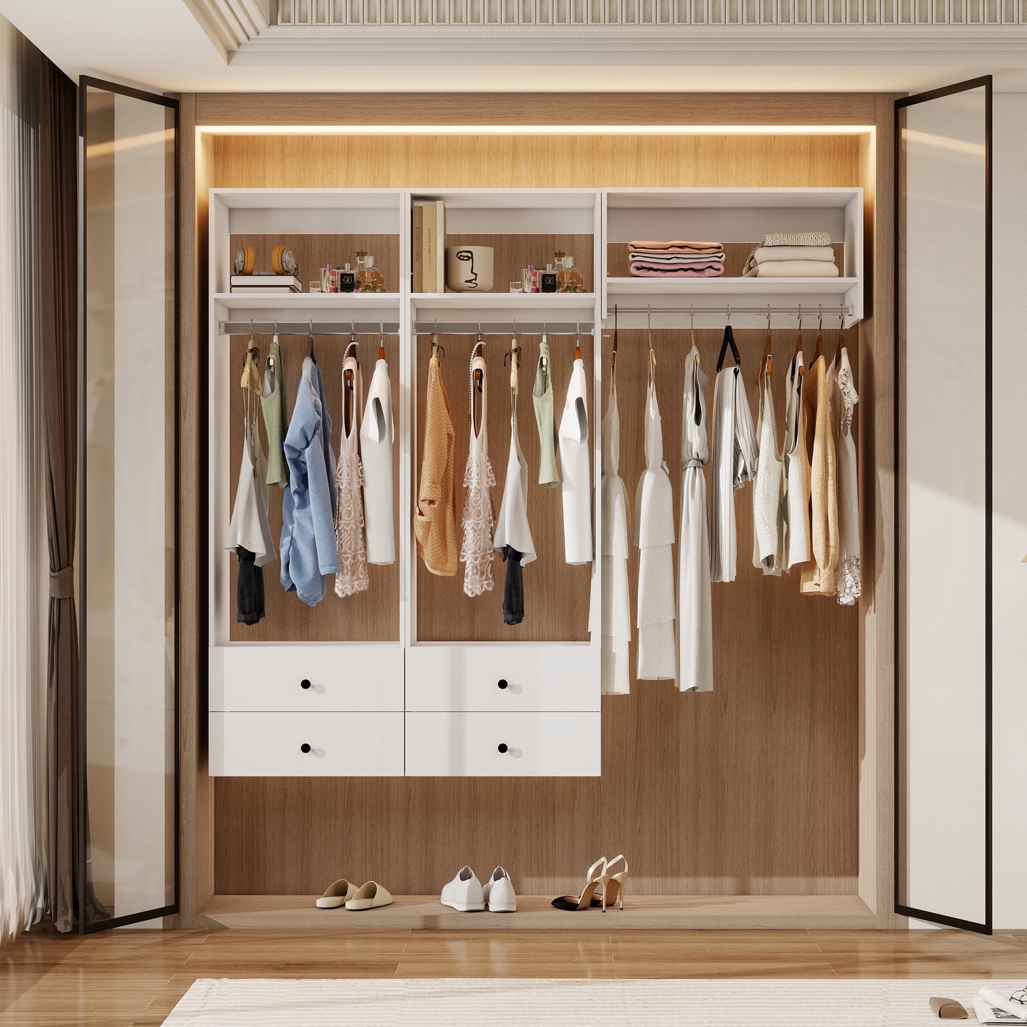 VivaVista Closet System With Drawers – Built in Closet Organizer ...