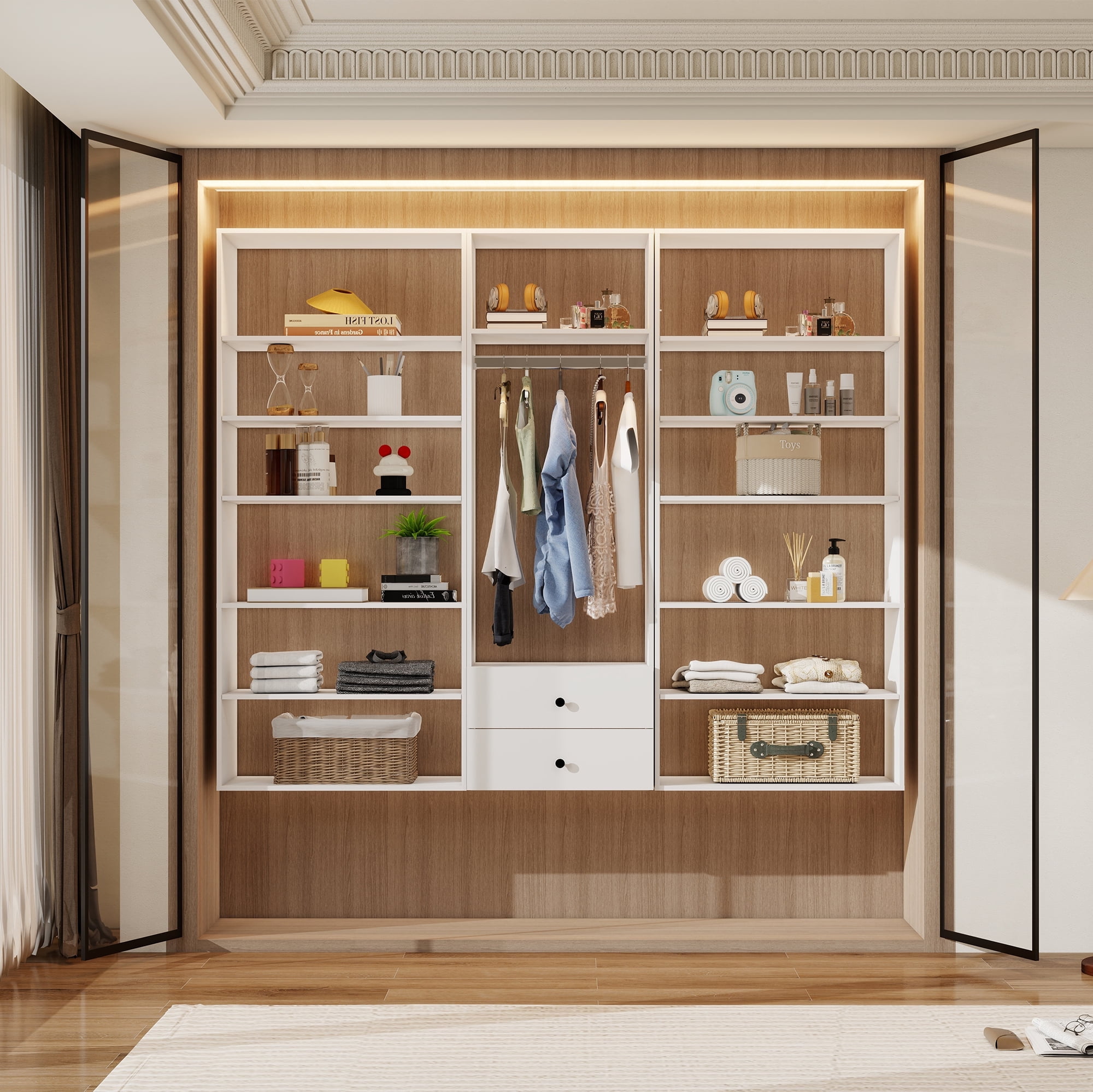 VivaVista Closet System With Drawers – Built in Closet Organizer ...