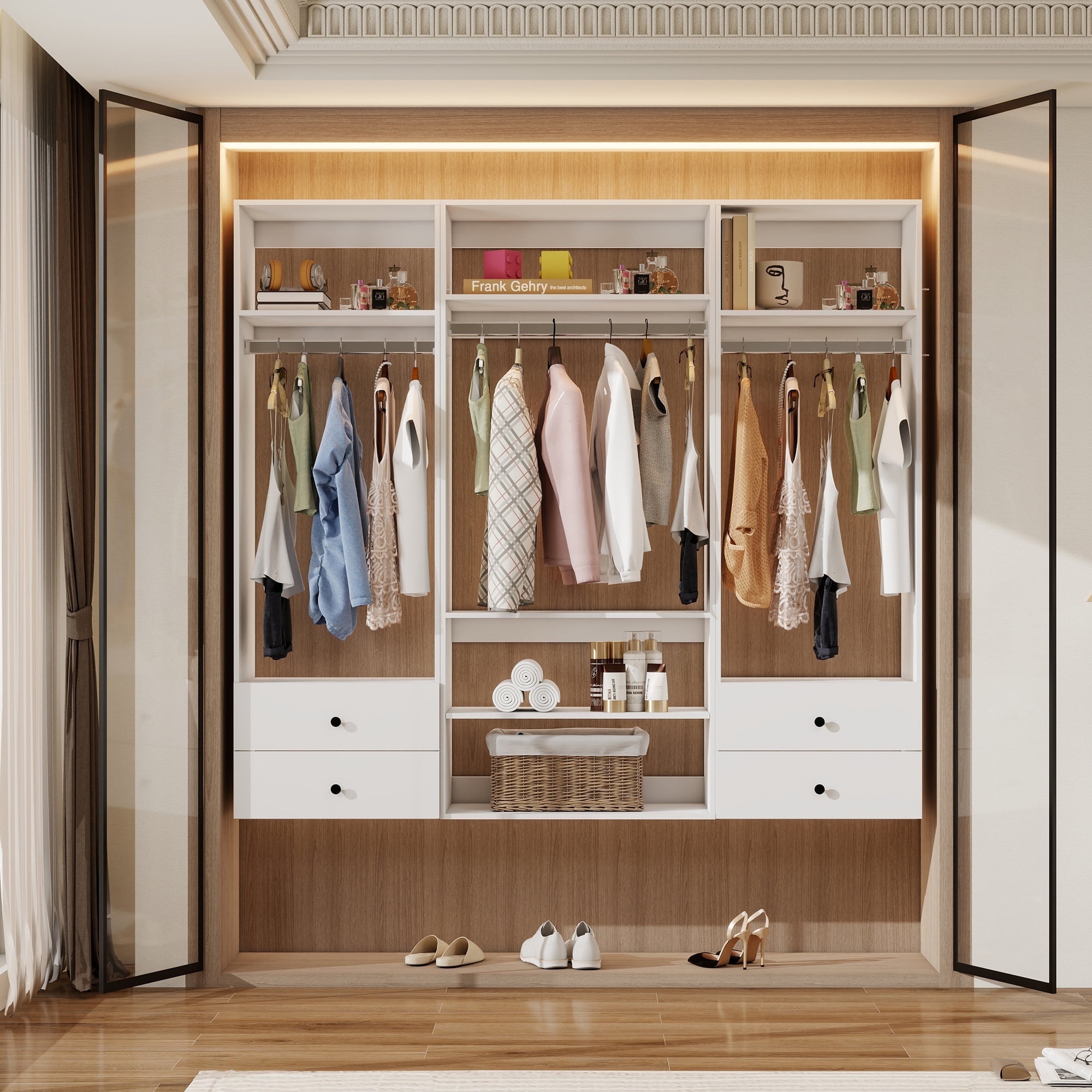 VivaVista Closet System With Drawers – Built in Closet Organizer ...