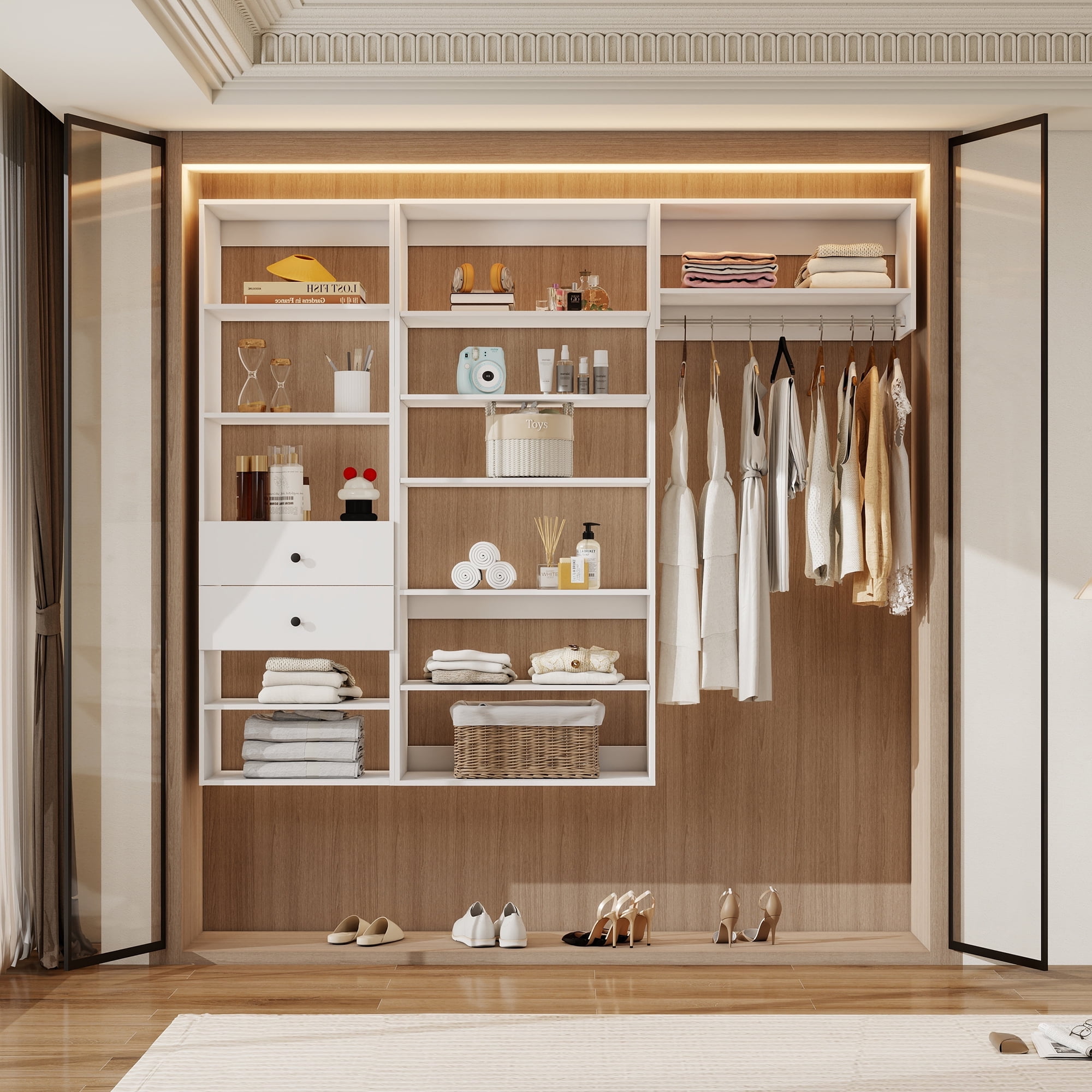 VivaVista Closet System with Drawers – Built in Closet Organizer ...