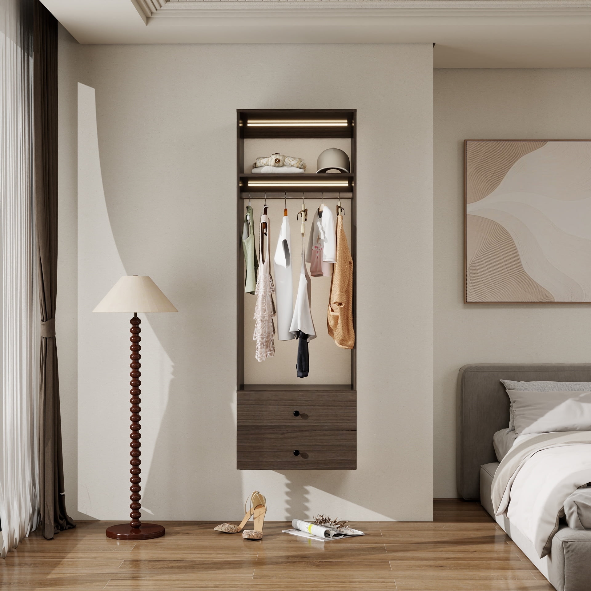 VivaVista Closet System with Drawers and Shelves, Modern Closet ...