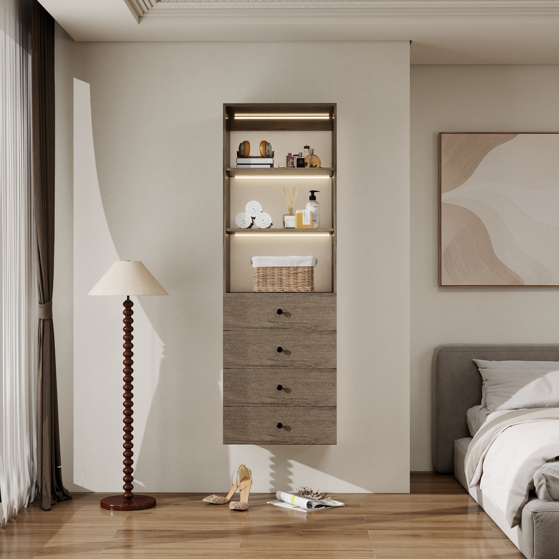 VivaVista Modern Closet System with Drawers and Shelves, Closet Systems ...