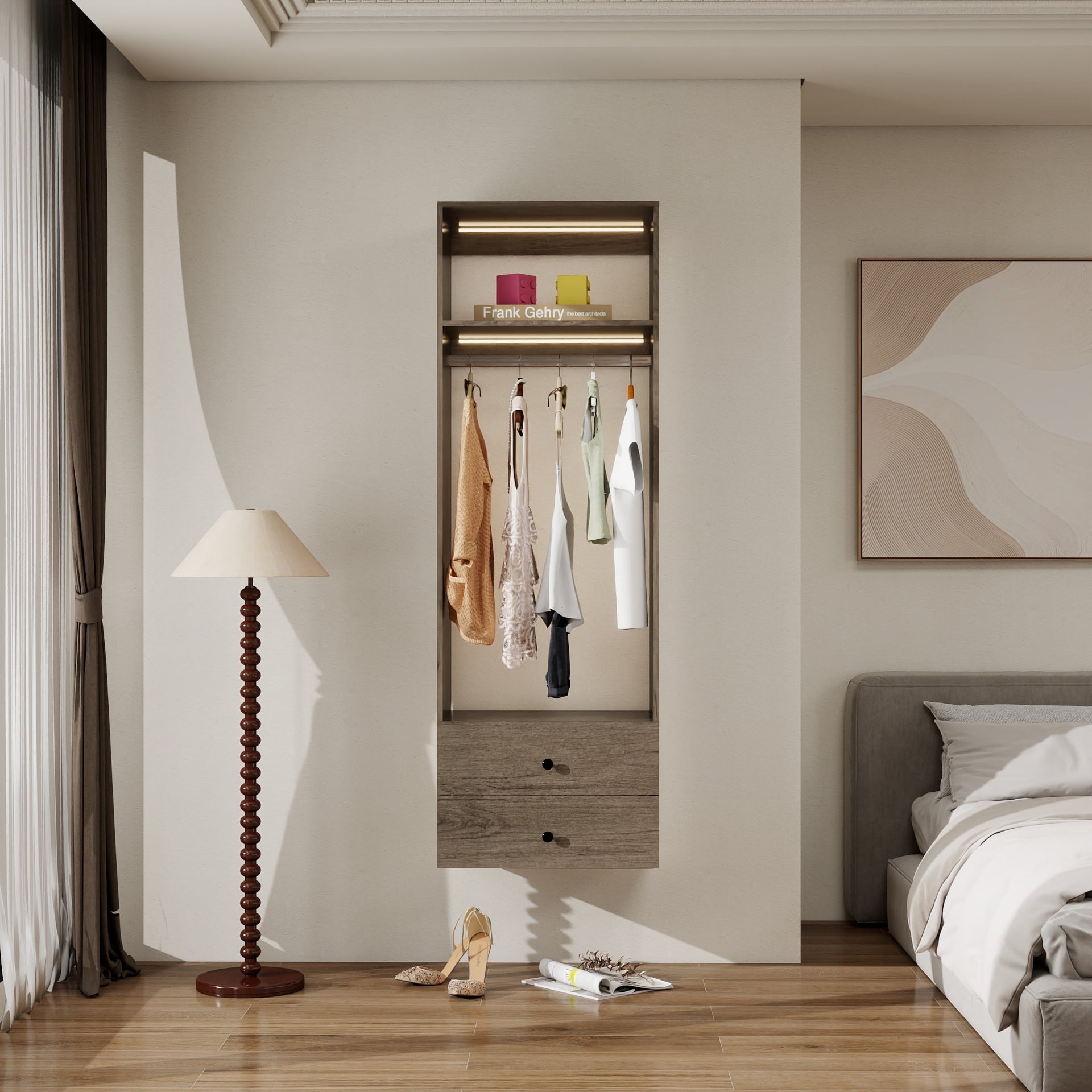 VivaVista Walk In Closet System with Drawers and Shelves, Closet ...
