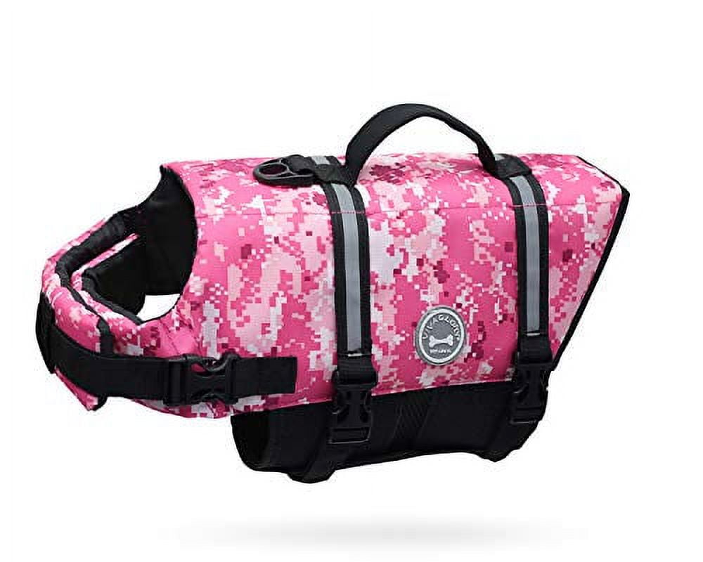 Vivaglory Ripstop Dog Life Vest, Reflective & Adjustable Life Jacket ...