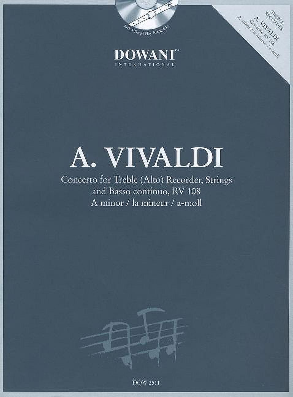 Vivaldi: Concerto in A Minor for Treble (Alto) Recorder Strings and Basso Continuo RV108 ...
