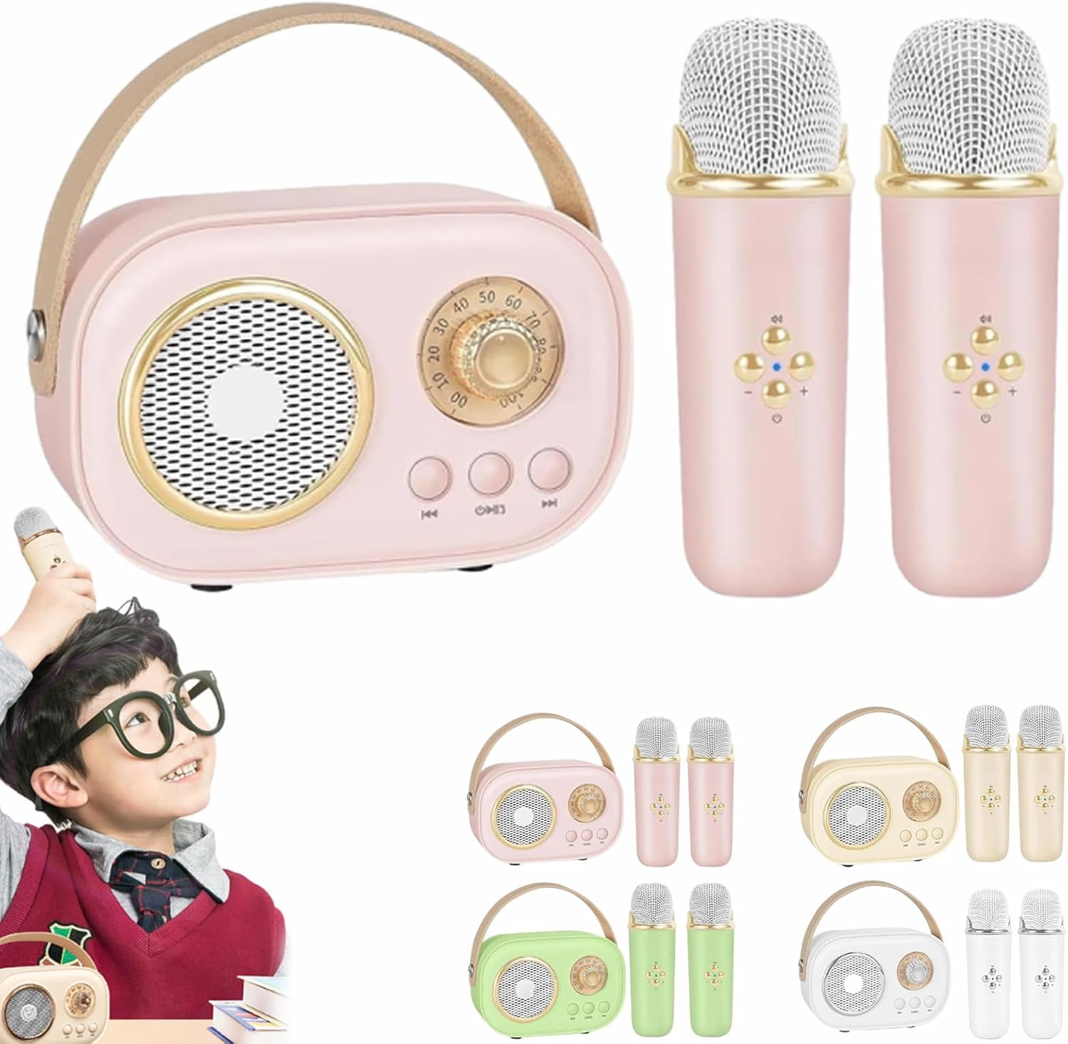 Vivamic Portable Karaoke Fun Set, Portable Microphone, Mini Karaoke ...