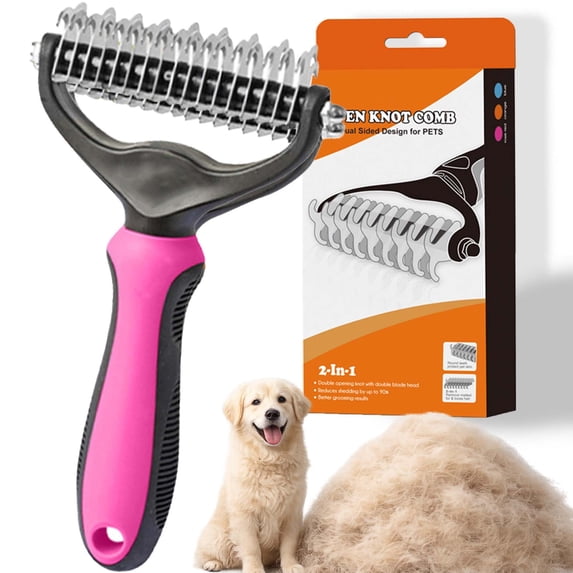 Pet Pro,Pet Pro Grooming Tool, Double-Sided Dematting Tool, Undercoat ...