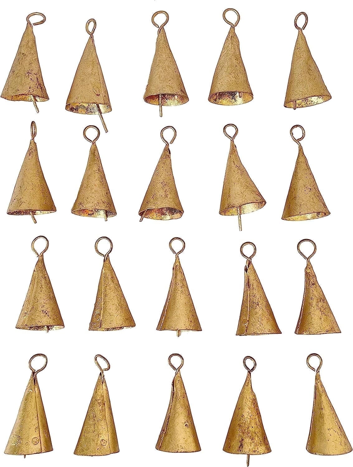 Vivanta 2" Small Gold Bell for Craft – 20-Pc Rustic Metal Model Bell ...