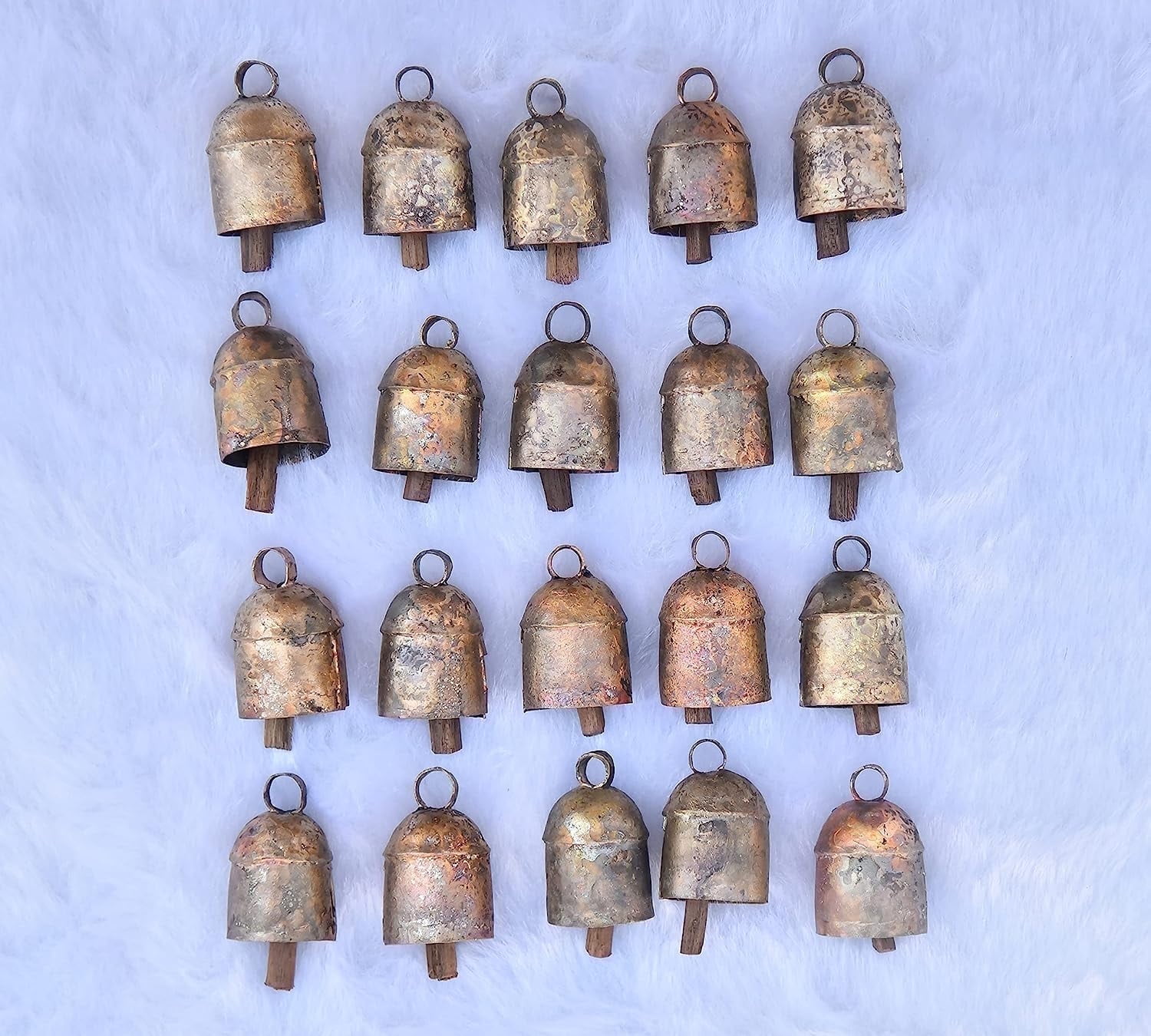 Vivanta 4cm Rustic Christmas Bells Cow Bells for Crafts - Hanging Witch ...
