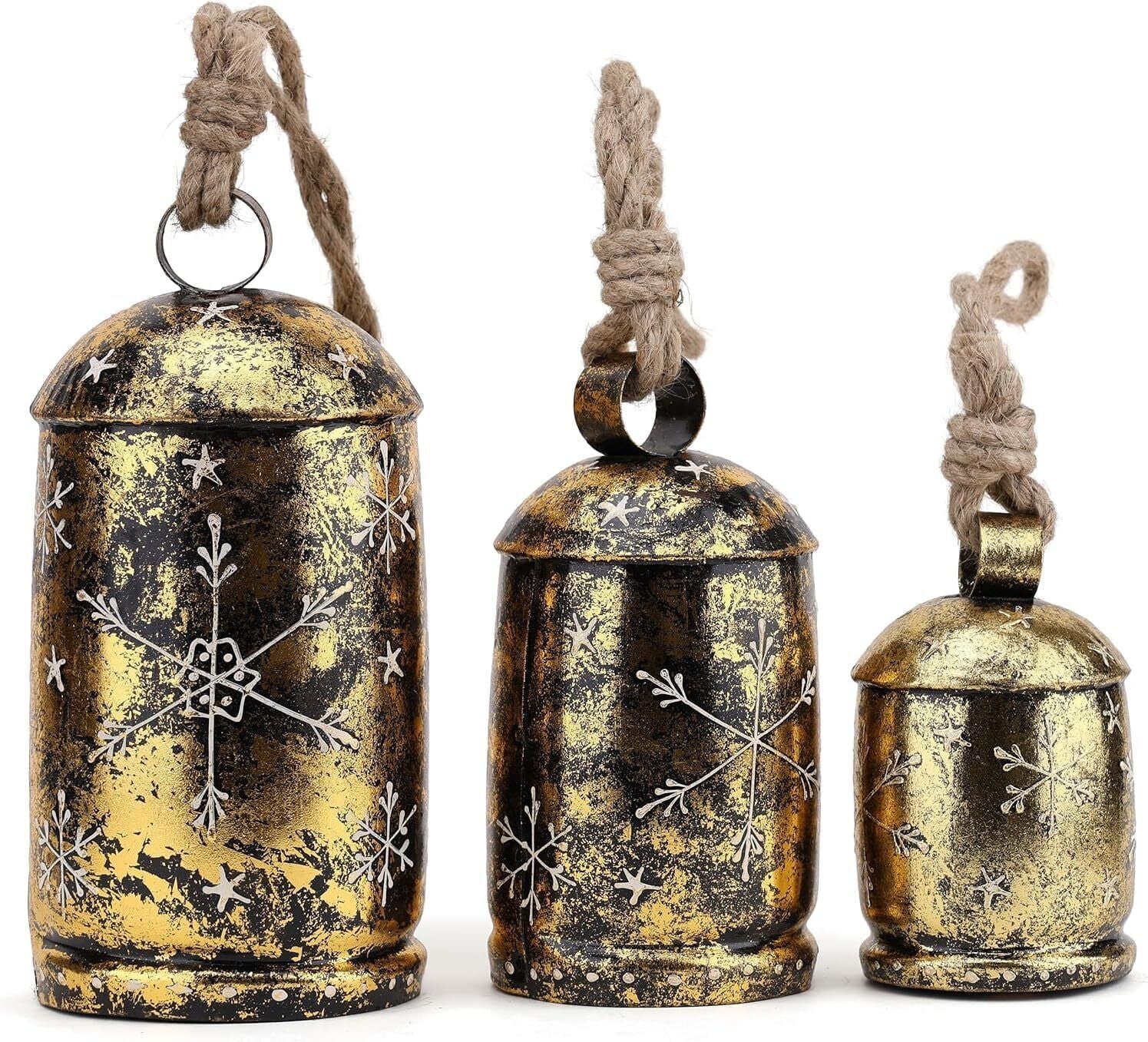 Vivanta Rustic Krampus Cow Bell Windchime - 3 Pcs Hanging Vintage ...