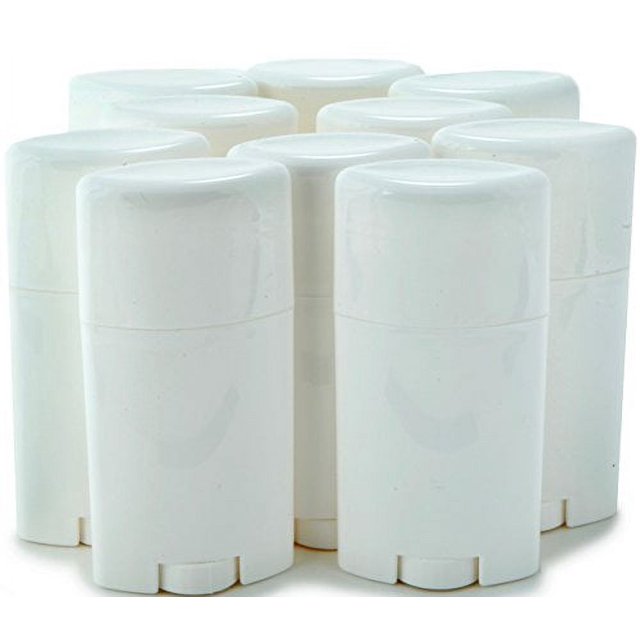 Vivaplex 10 White Empty 2.5 oz Deodorant Containers with Caps - Walmart.com