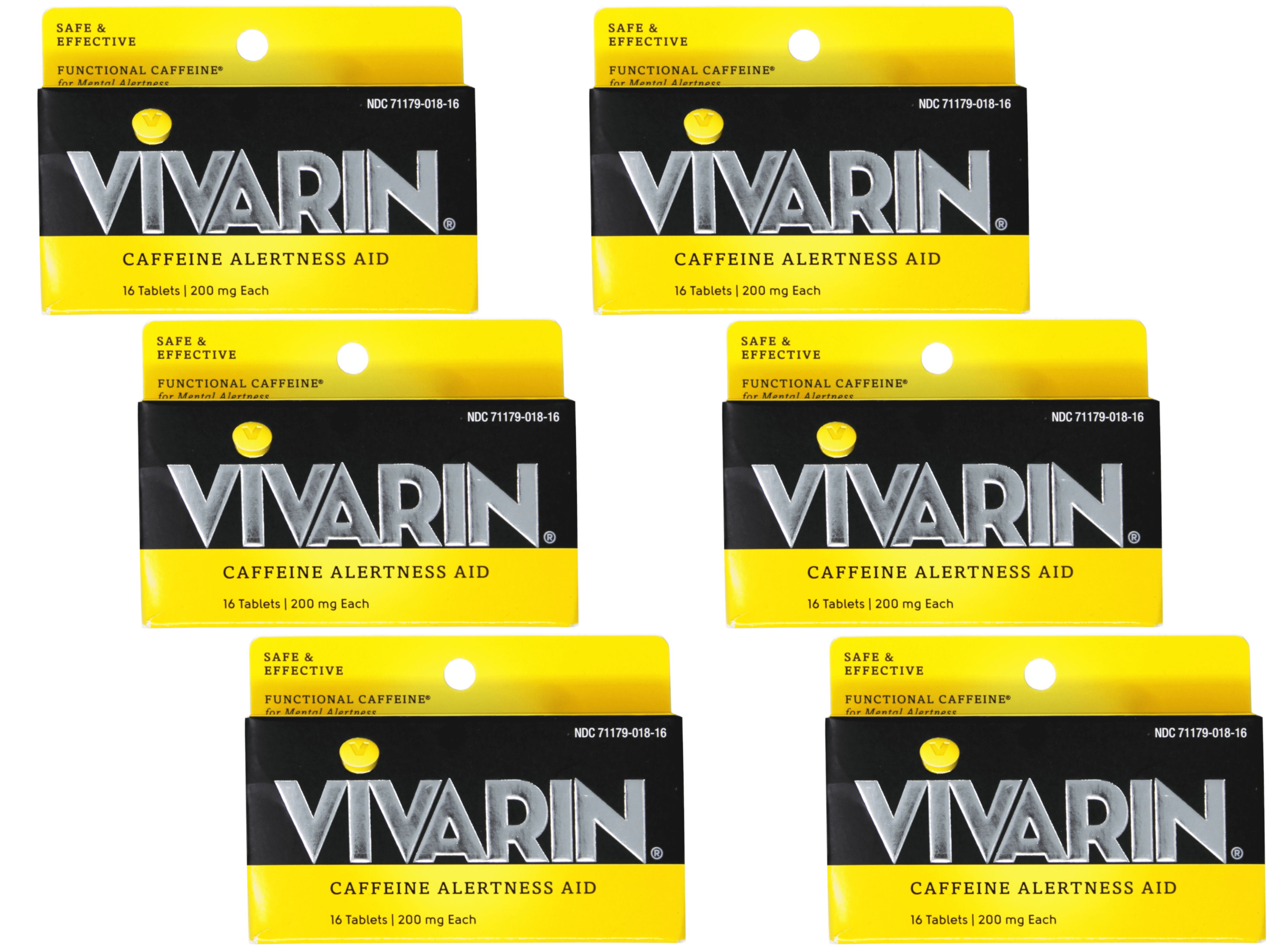Vivarin, Caffeine Pills, 200mg Caffeine in Each Tablet, Safely and ...