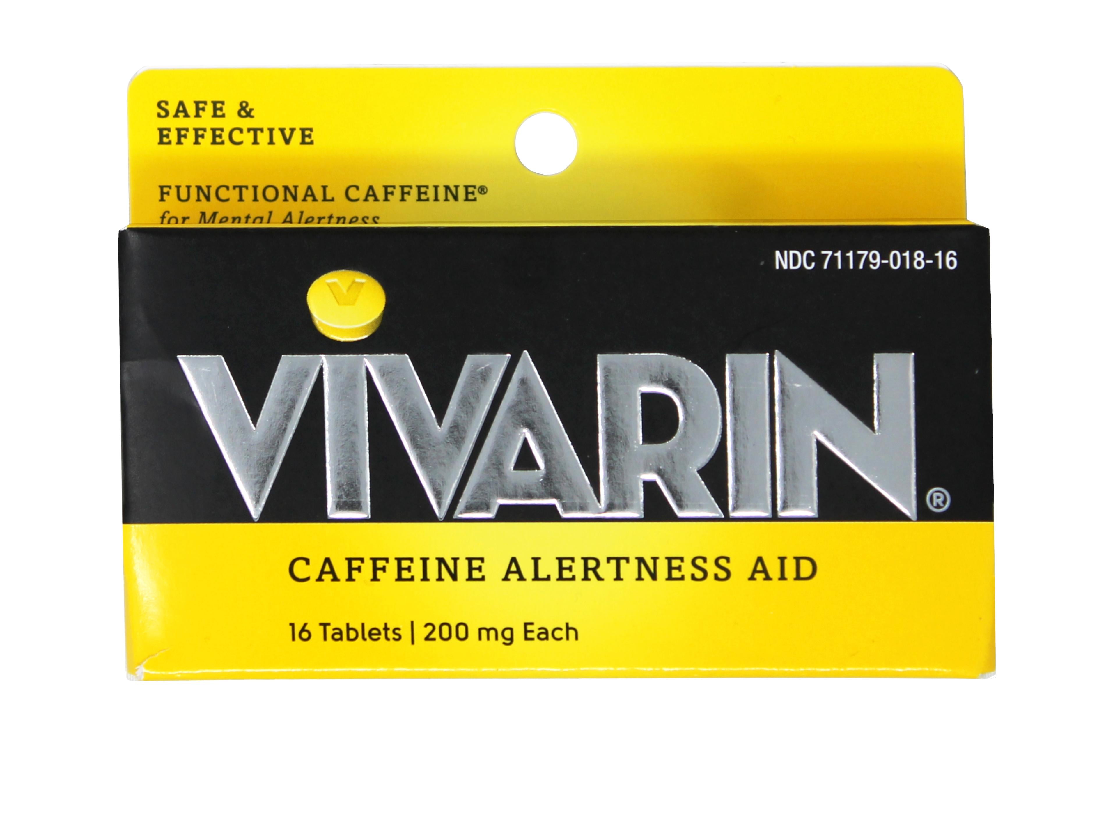 Vivarin, Caffeine Pills, 200mg Caffeine in Each Tablet, Safely and ...