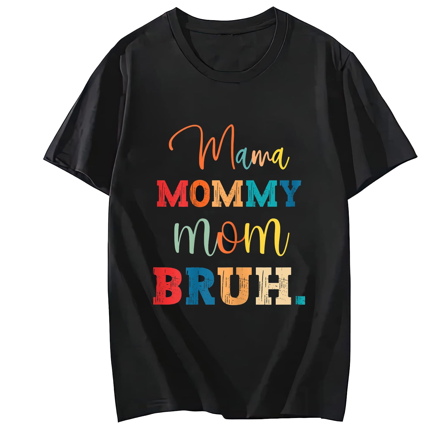 Vivay Mama Mommy Mom Bruh Shirt Funny Mothers Day For Mom T Shirt Black