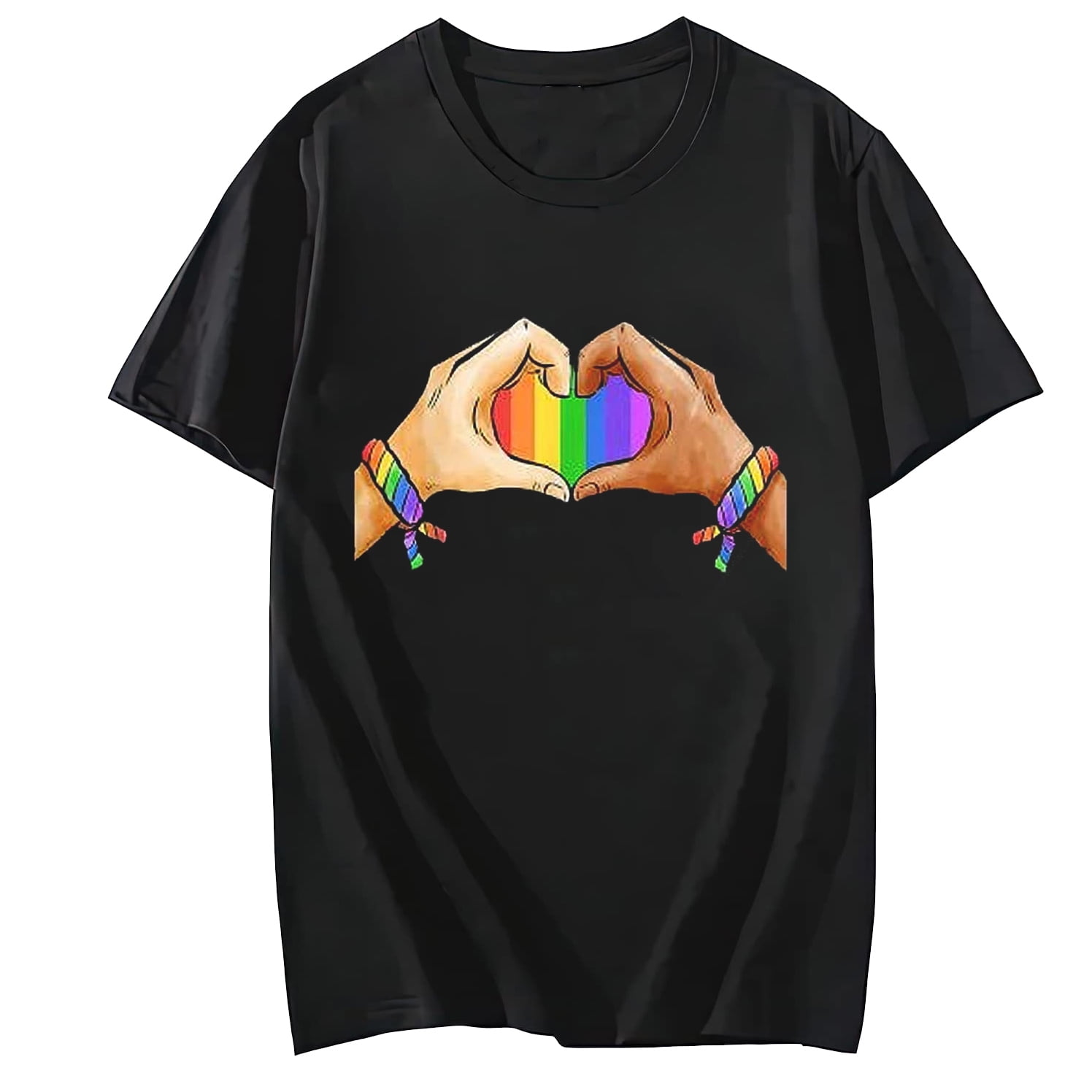 Vivay Pride Shirts for Women Human LGBT T-Shirt Rainbow Graphic Tee ...