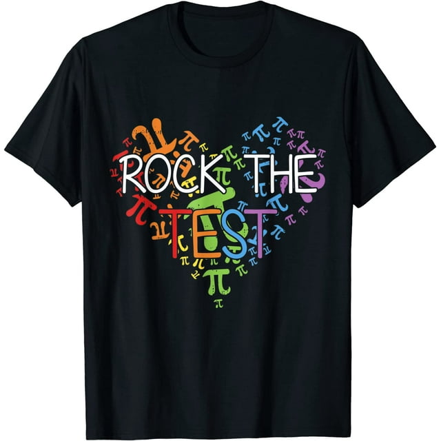 Vivay Unisex Test Day Rock The Test Teacher Testing Day Rainbow Teacher ...
