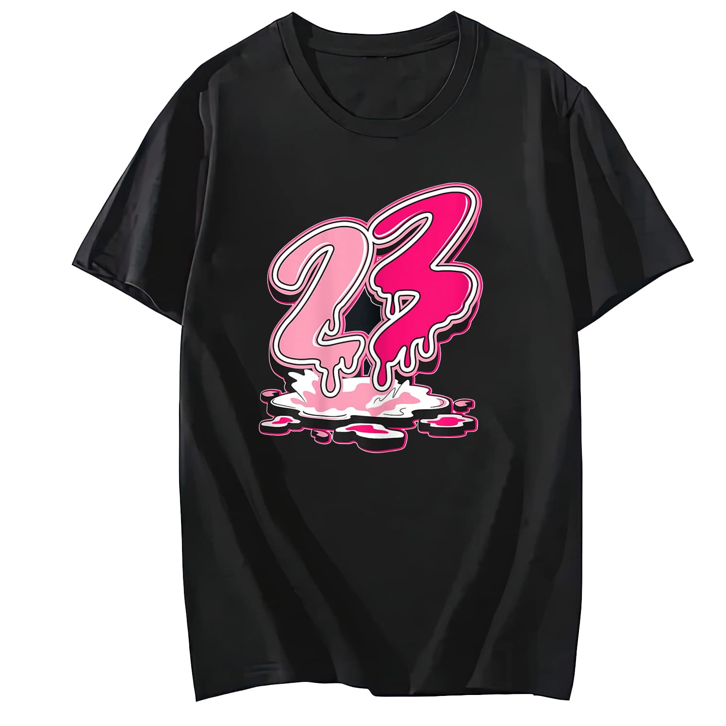 Vivay Womens Summer Fashion 23 Drip Matching T-Shirt Short Sleeve Top ...