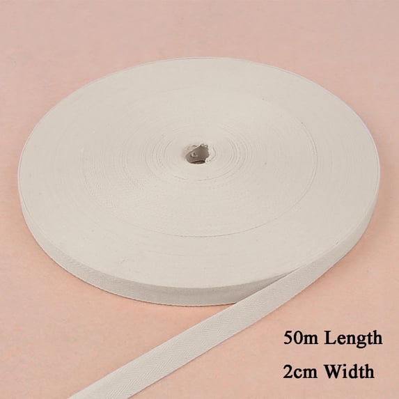 Vivcore White Cotton Bias Tape Twill Binding Ribbon for Sewing Quilting ...
