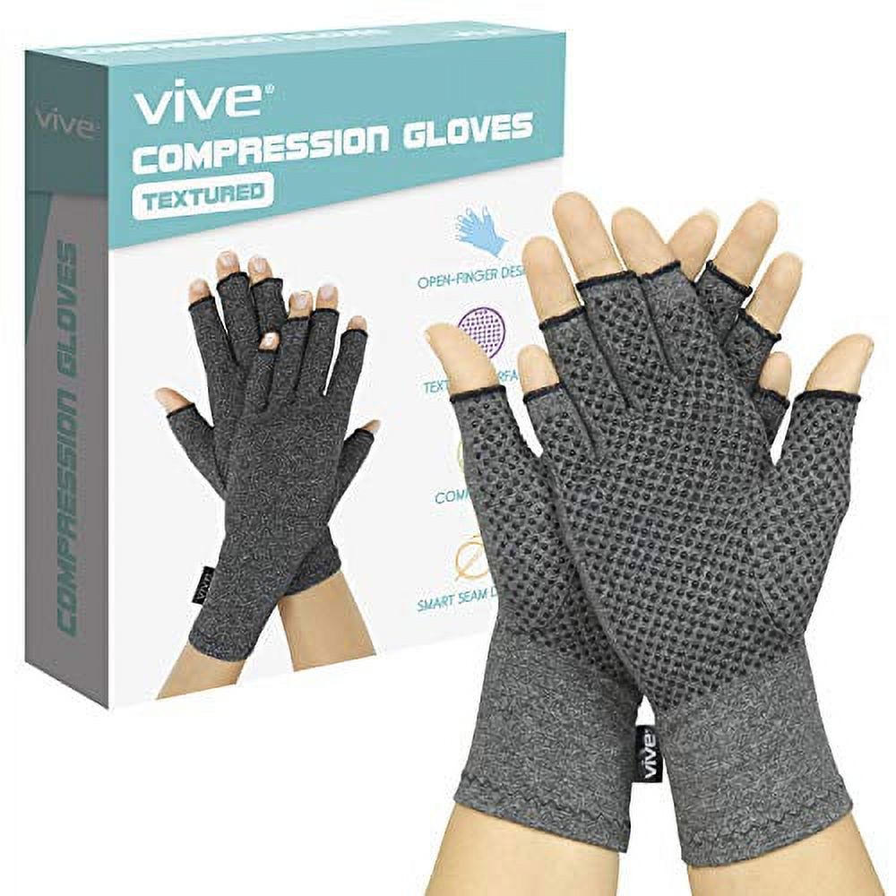 Vive Arthritis Gloves with Grips - Men & Women Textured Fingerless ...