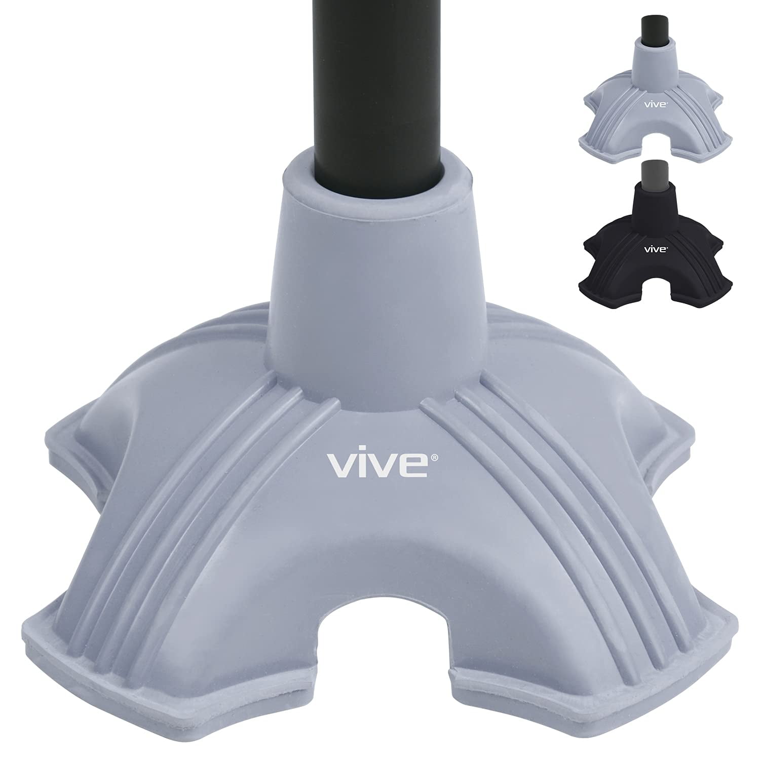 Vive Cane Tip - Self Standing Quad Base Replacement for Most Walking ...