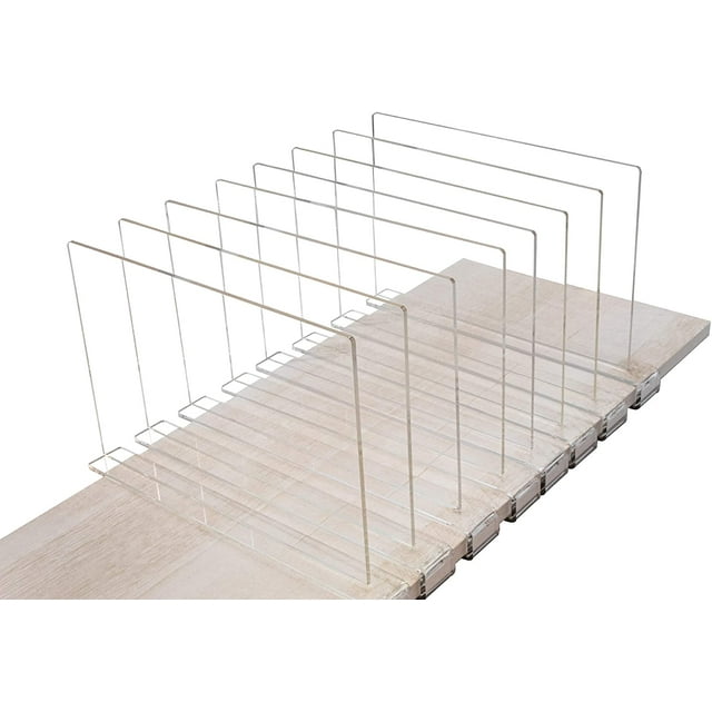 Vive Comb Acrylic Shelf Dividers, Closet & Kitchen Organizer ...