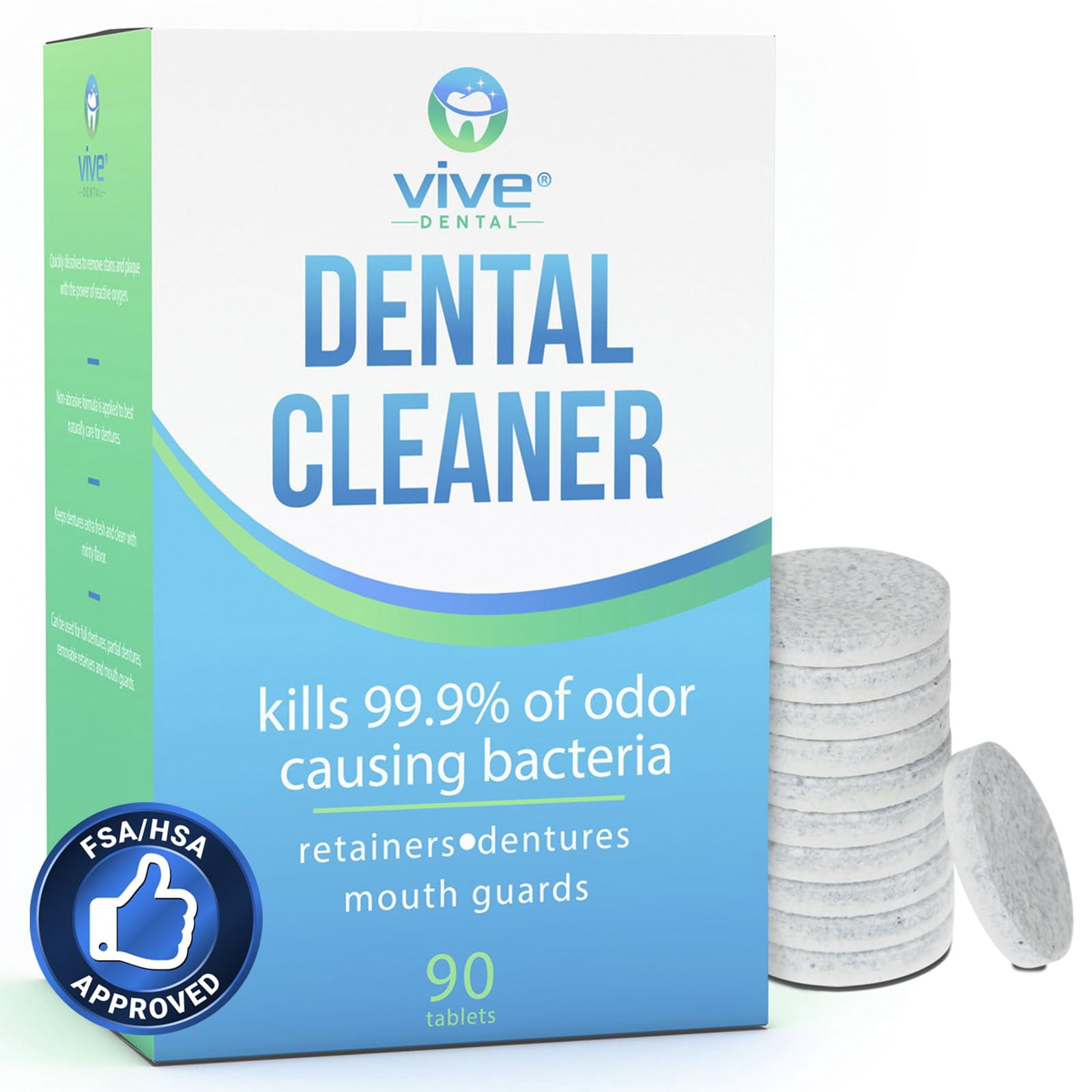 Vive Dental Night Guard YPF5 Cleaner Tablets - Retainer & Denture ...