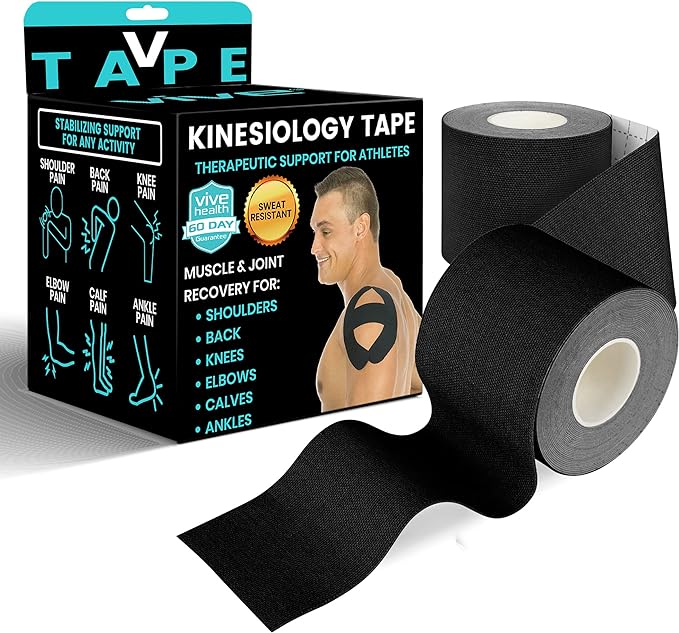 Vive Kinesiology Tape (16.4 Feet) - Therapeutic Athletic Support Tape - Uncut Kensio Roll ...