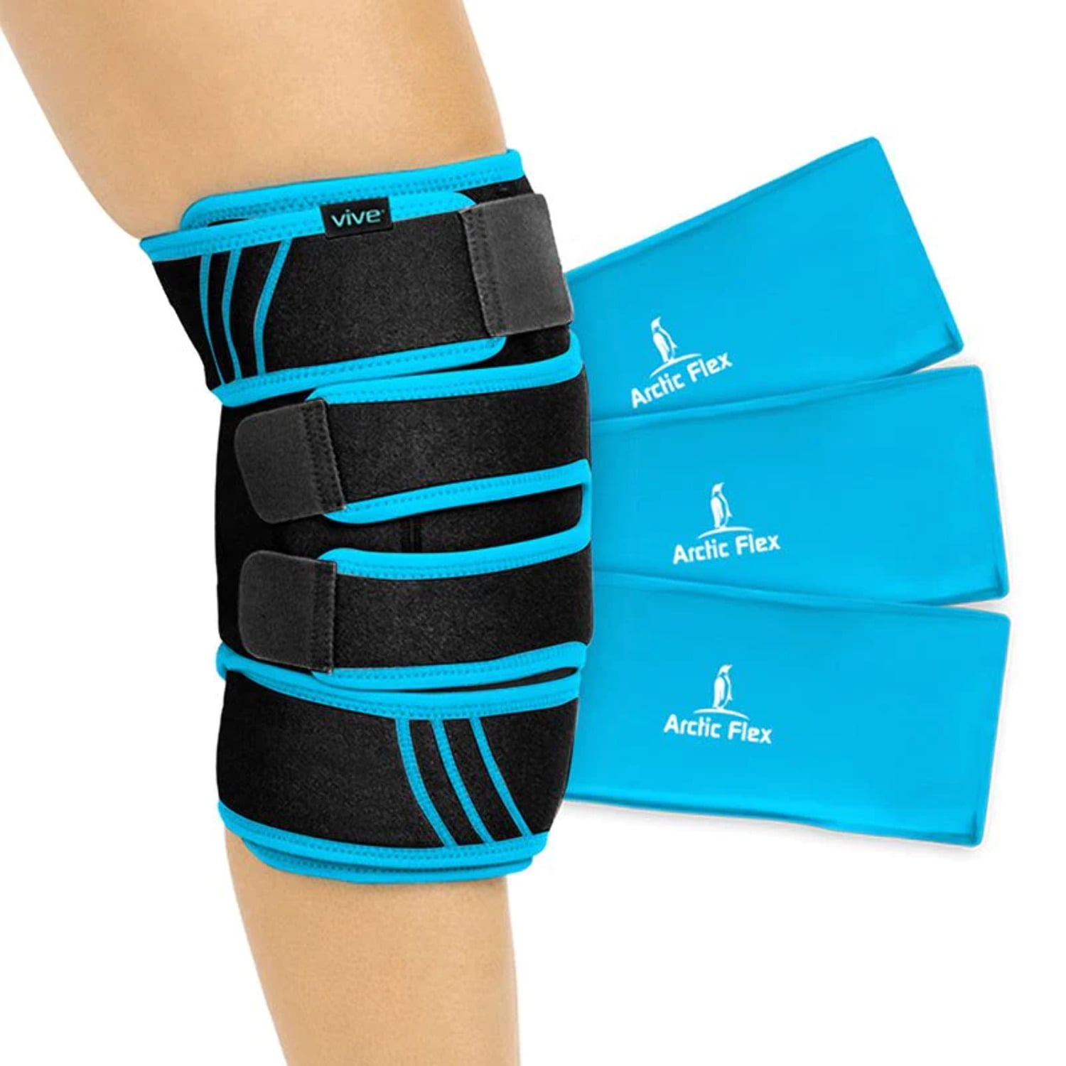 Vive Knee Hot/Cold Compress Wraps - Gel Brace for Arthritis, Tendonitis ...