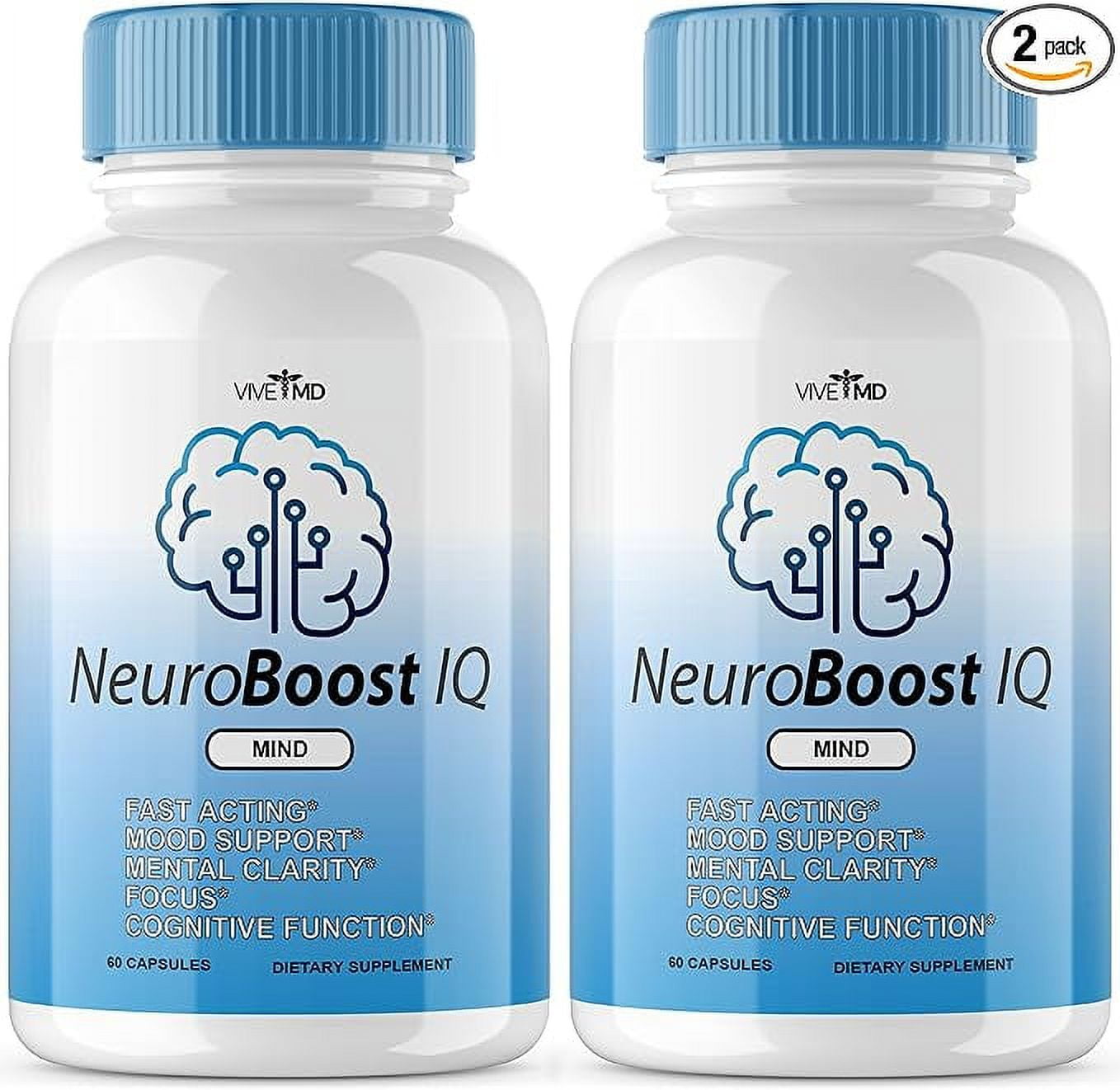 Vive MD NeuroBoost IQ Brain Supplement - Maximum Strength NeuroBoost IQ Mind Advanced Formula ...
