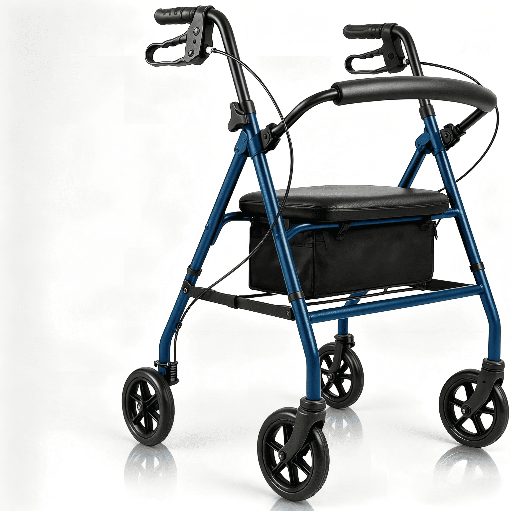 Ultra Lightweight Rollator Walker with Seat - Foldable, Narrow, Rolling ...