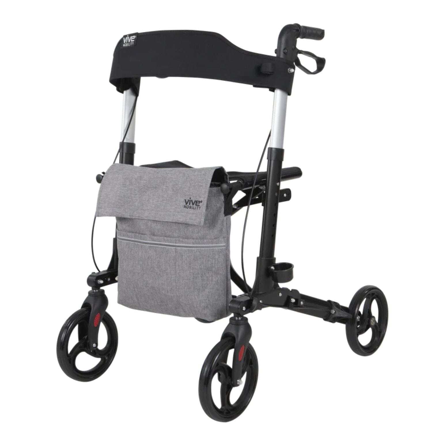 Vive Walker Rollator - Lightweight Foldable Walking Transport - Walmart.com