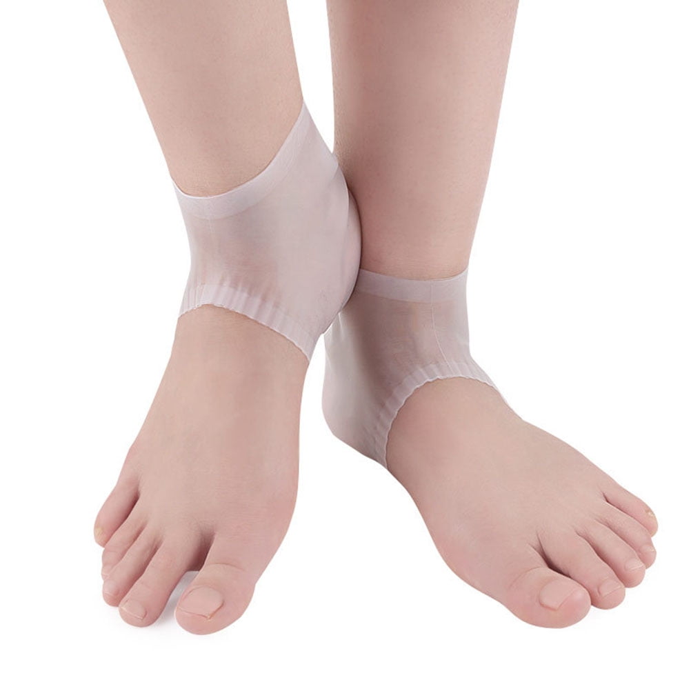 Viveous 1 Pair Heel Sleeves Breathable Silicone Heel Socks Protectors ...