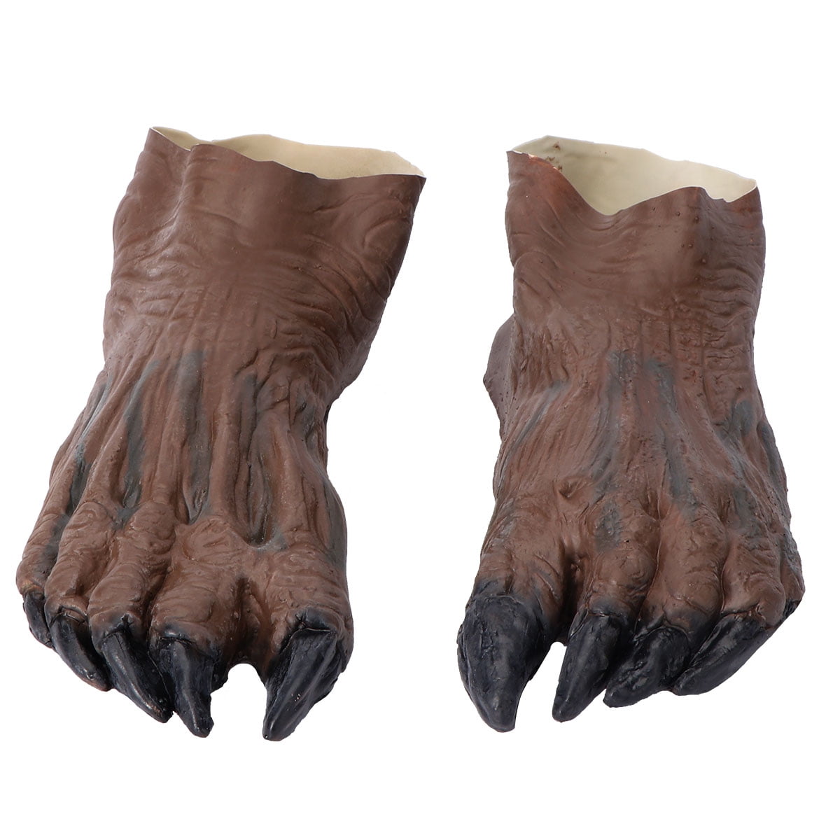 Viveous 1 Pair Werewolf Feet Wolf Paw Brown Werewolf Shoe Covers ...