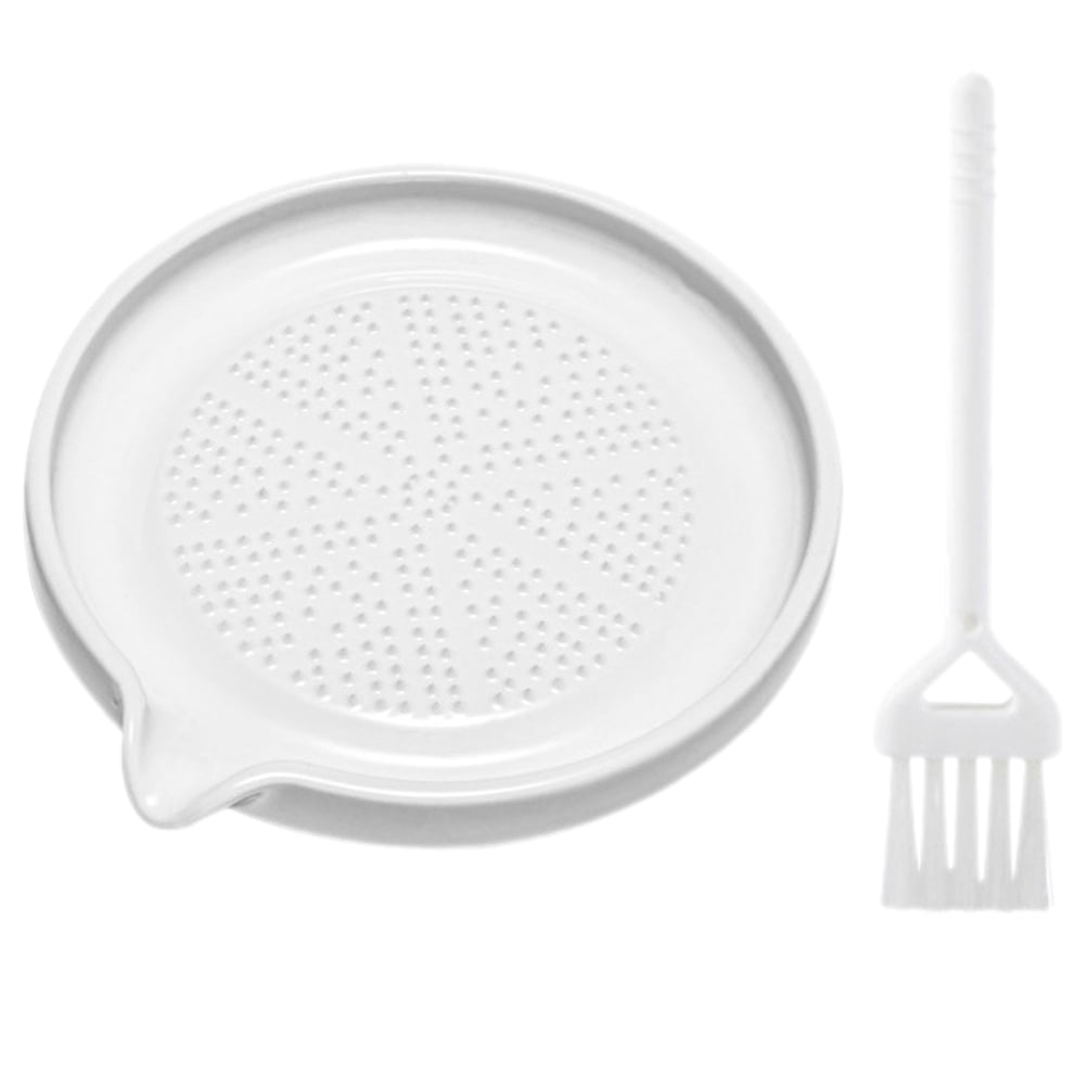 Viveous 1 Set Ceramic Garlic Grater Hand Grating Round Dish Garlic ...