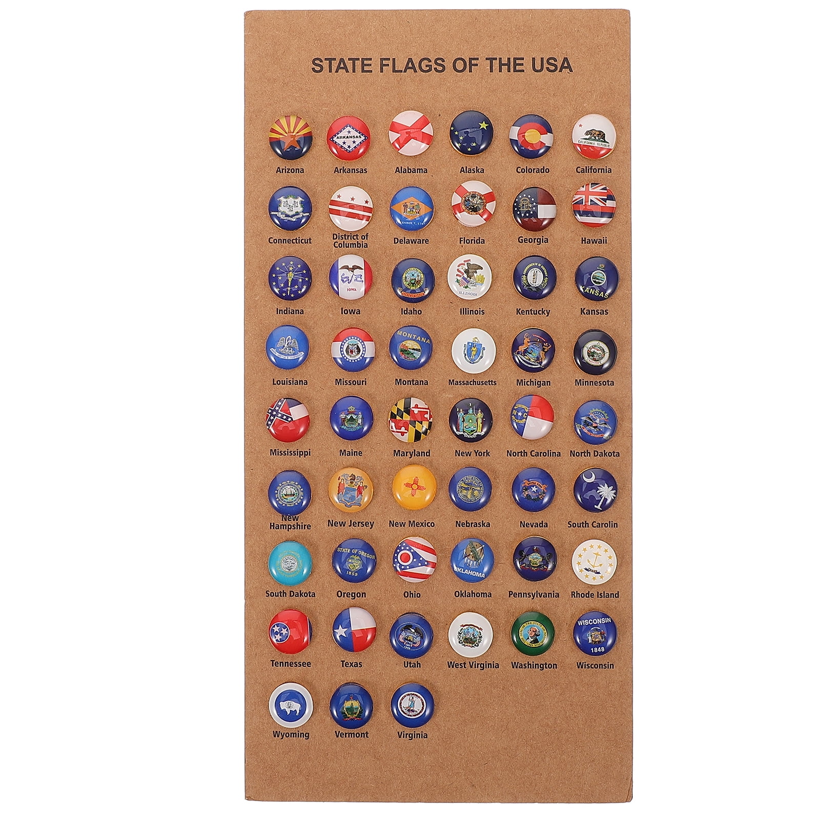 Viveous 1 Set of States Flag Thumbtacks Decorative Thumb Tacks Cork ...