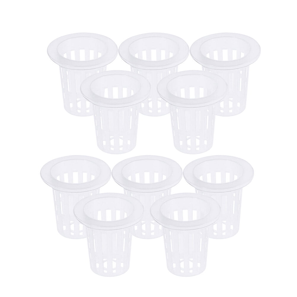 Viveous 10pcs Translucent Pots Slotted Mesh Soilless Culture Vegetable ...