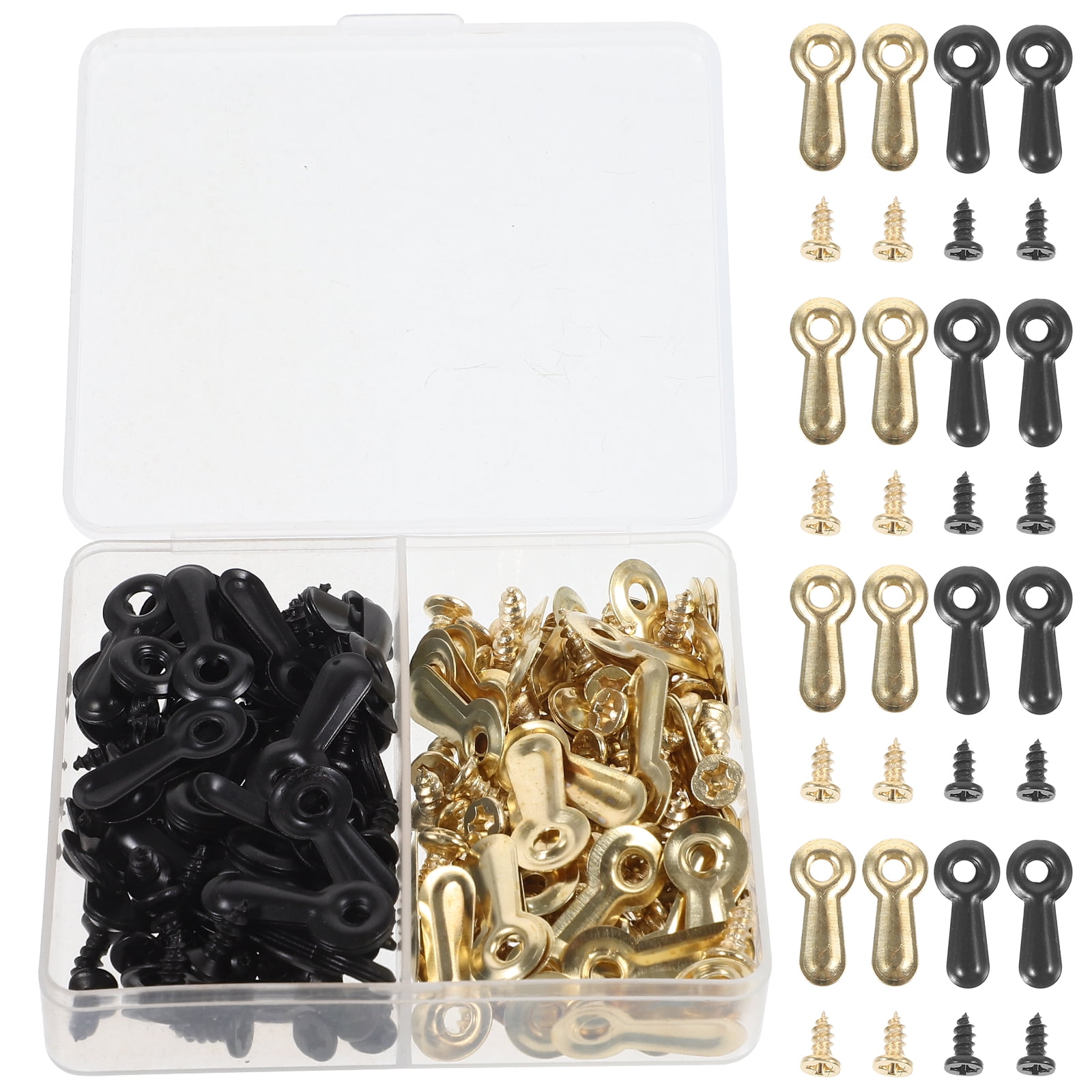 Viveous 120pcs Metal Frame Picture Turn Button Backing Clips Fasteners ...