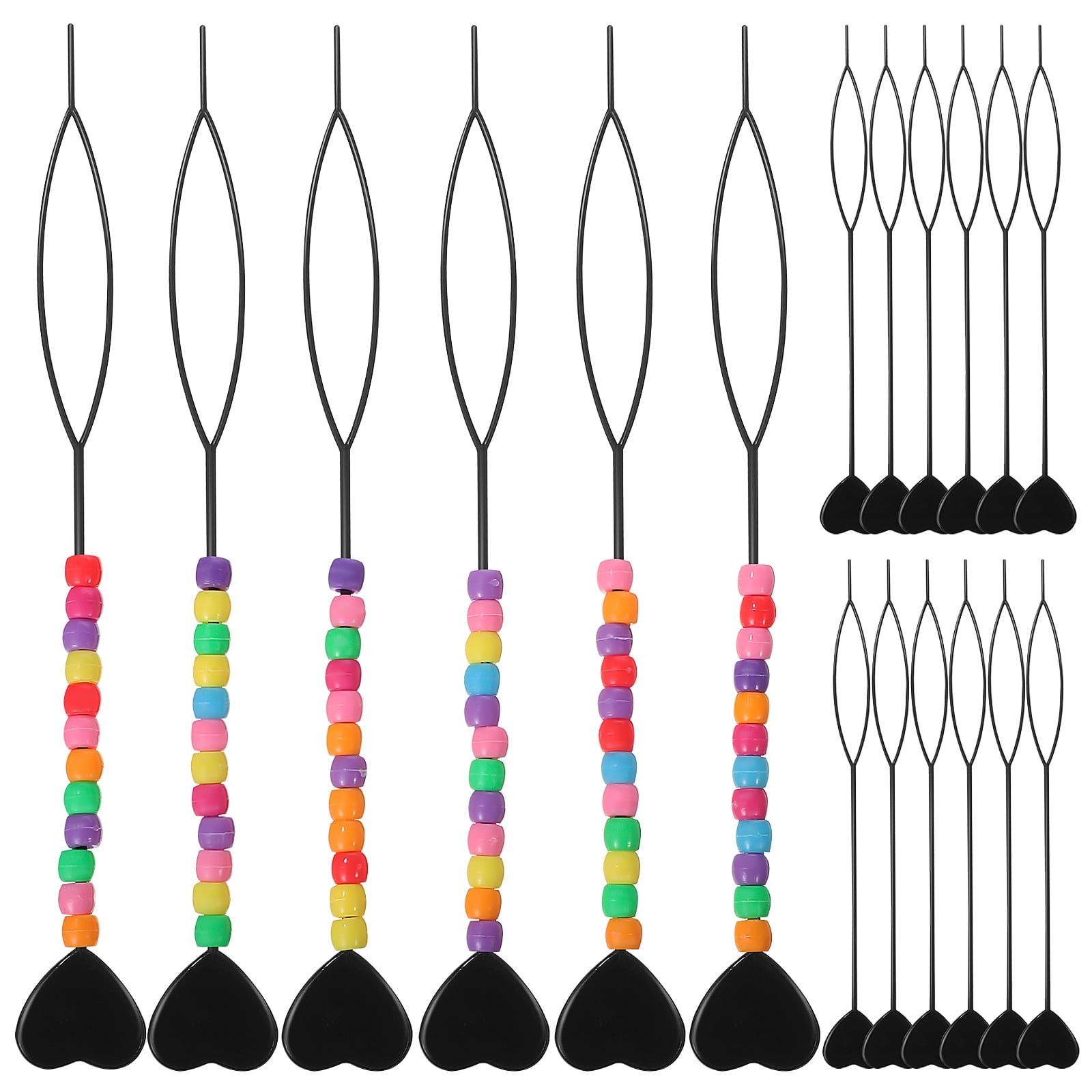 Viveous 18 Pcs Hair Braid Quick Beaders Hair Pull-Through Tools Hair ...