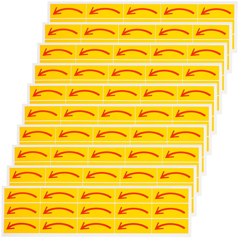 Worgeous Adhesive Arrow Sticker for Home Yellow PVC Material Easy to ...