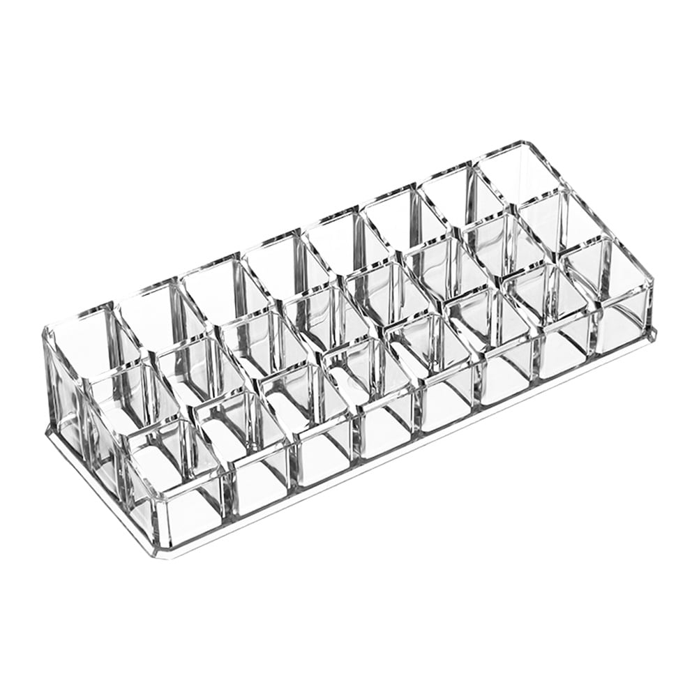 Viveous Compartments Clear Acrylic Lipstick Organizer Makeup Lipgloss ...